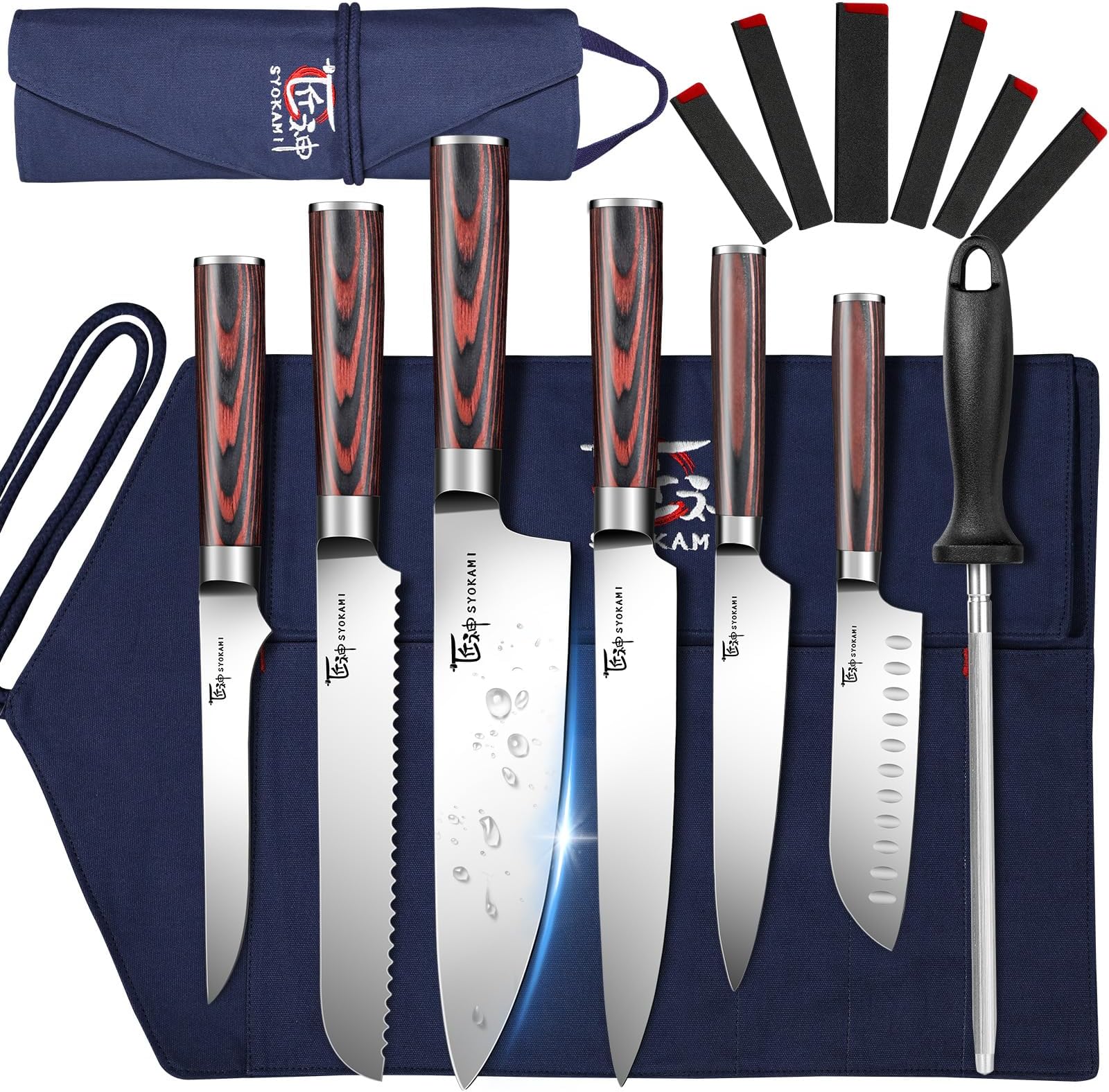 Amazon.com: YUSOTAN 5-Piece Knife Set Professional Kitchen Knife Set ...