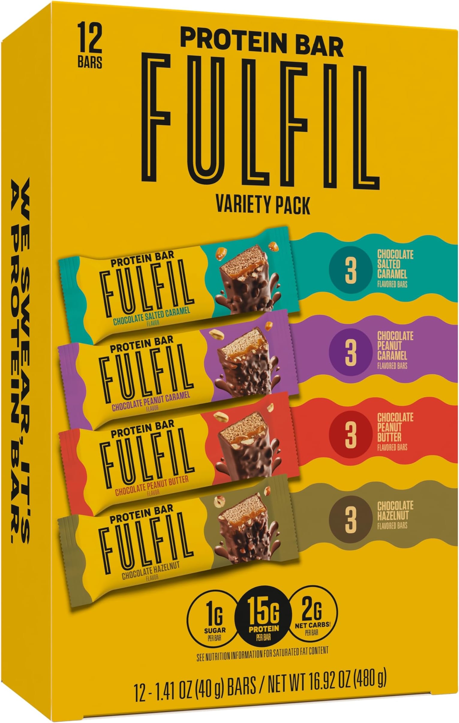 Amazon.com: MOSH Variety Pack Plant Based Keto Protein Bars, High ...