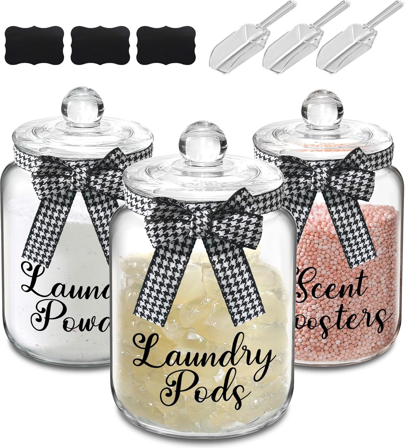 Amazon.com: GMISUN Laundry Pods Container, Glass Jars for Laundry Room ...