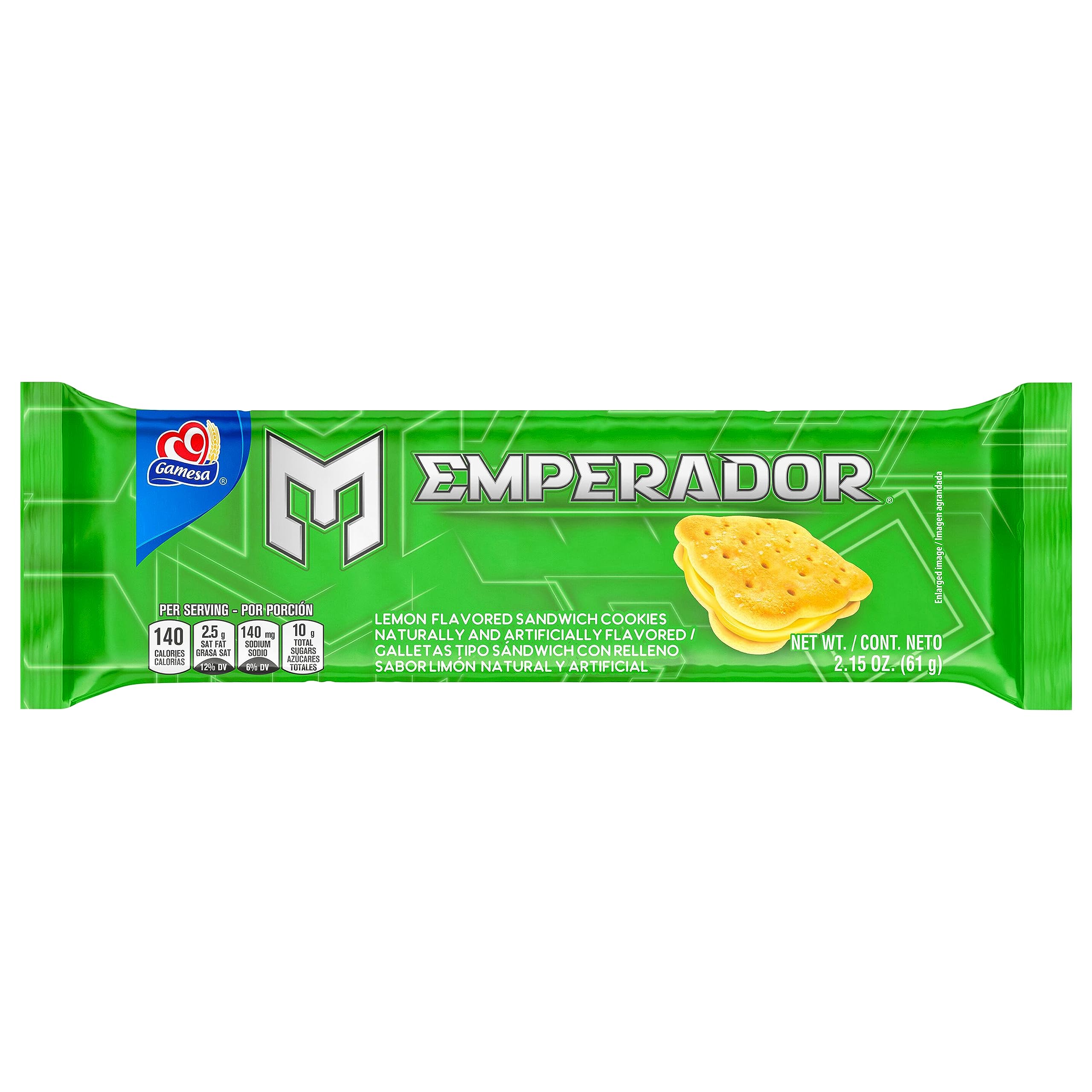 Amazon.com: Gamesa, Emperador Sandiwch Cookies Lemon Flavored, 2.15 ...