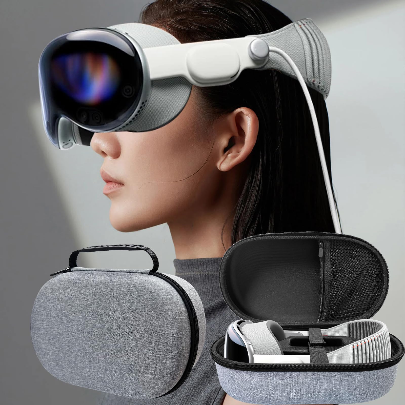 for Vision Pro Carrying Case, for Vision Pro VR Head Display Travel ...