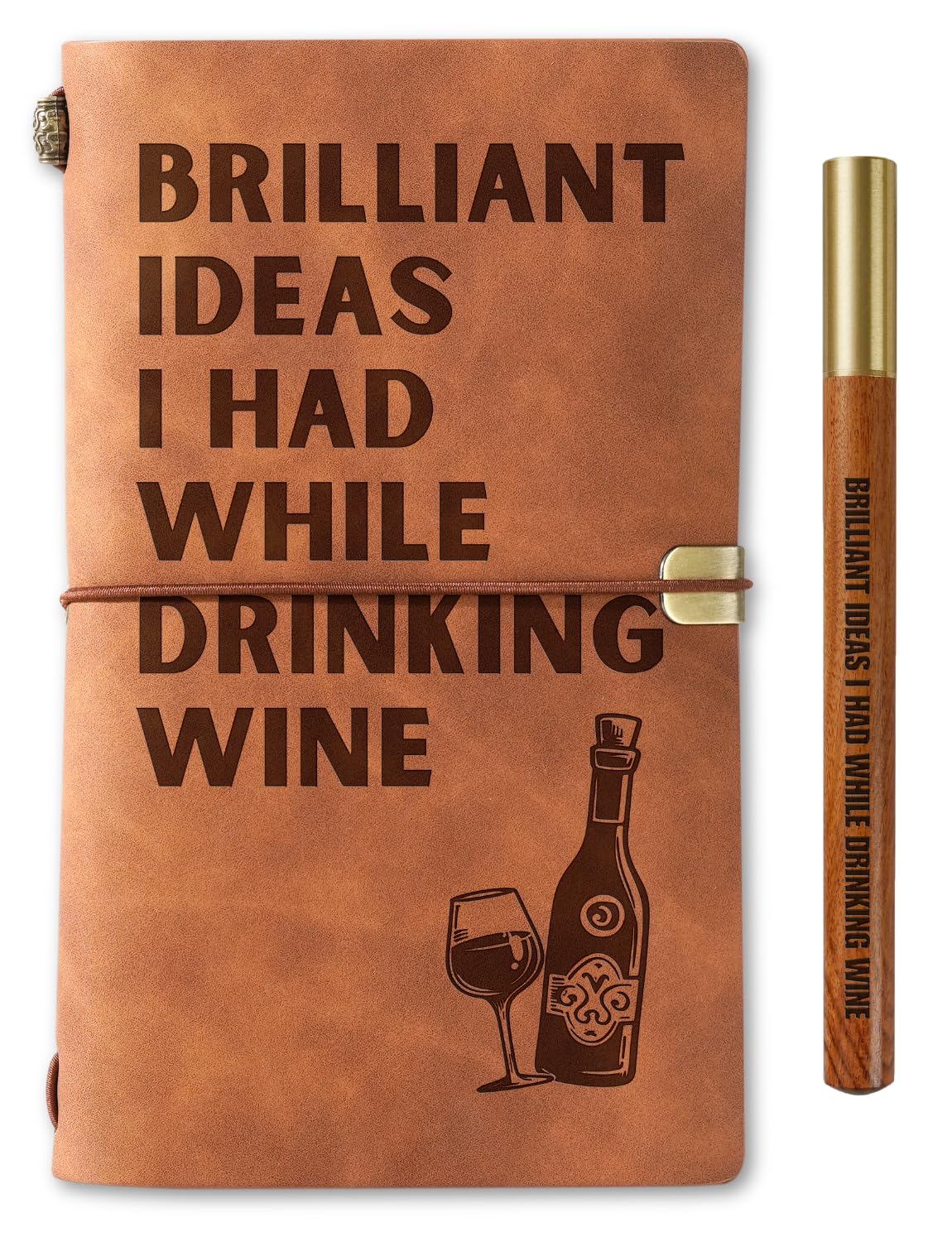 Amazon.com : Wine gifts Leather Journal Notebook with Pen, for Wine ...