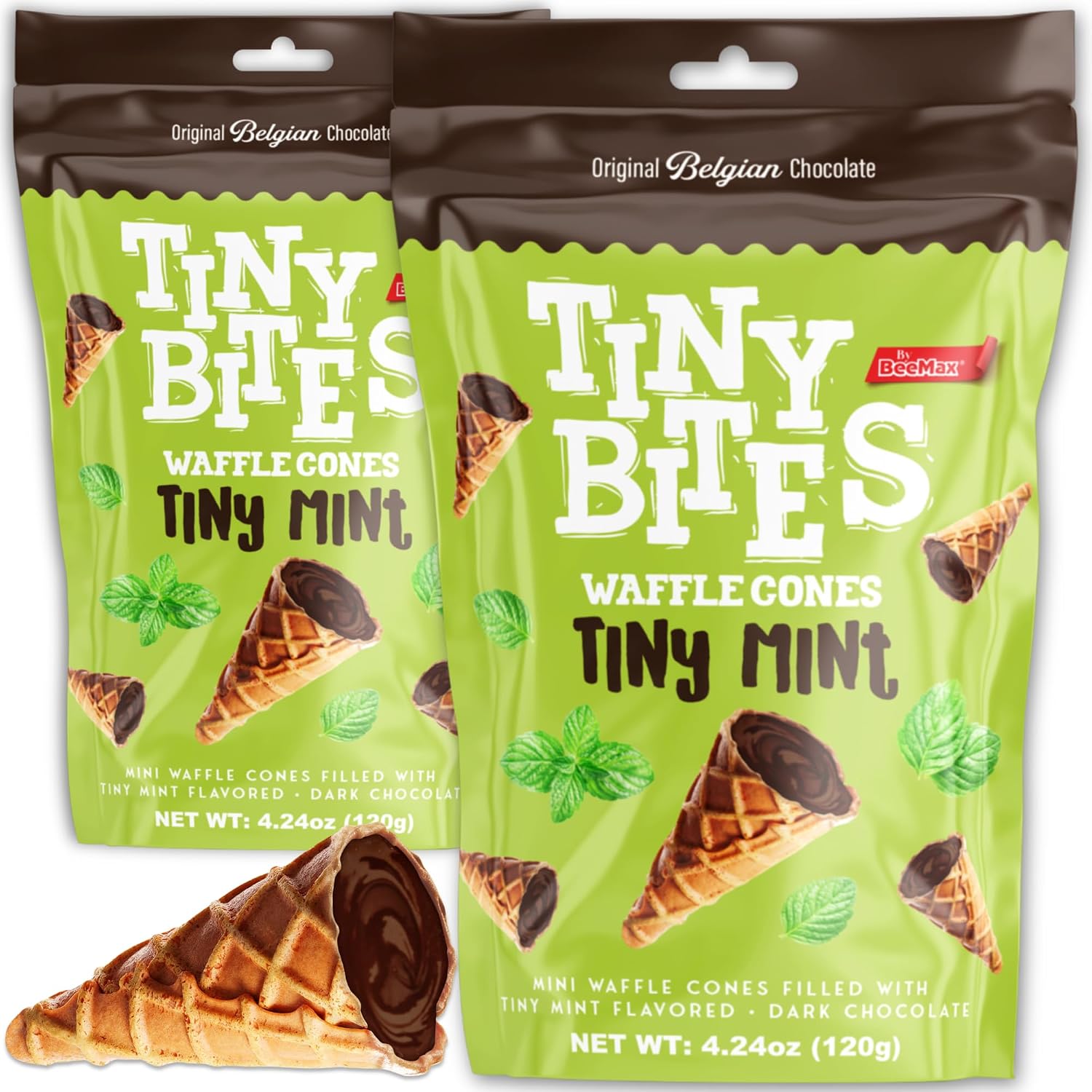 Amazon.com : Tiny Bites - Crispy Mini Waffle Cones Treats - Premium ...