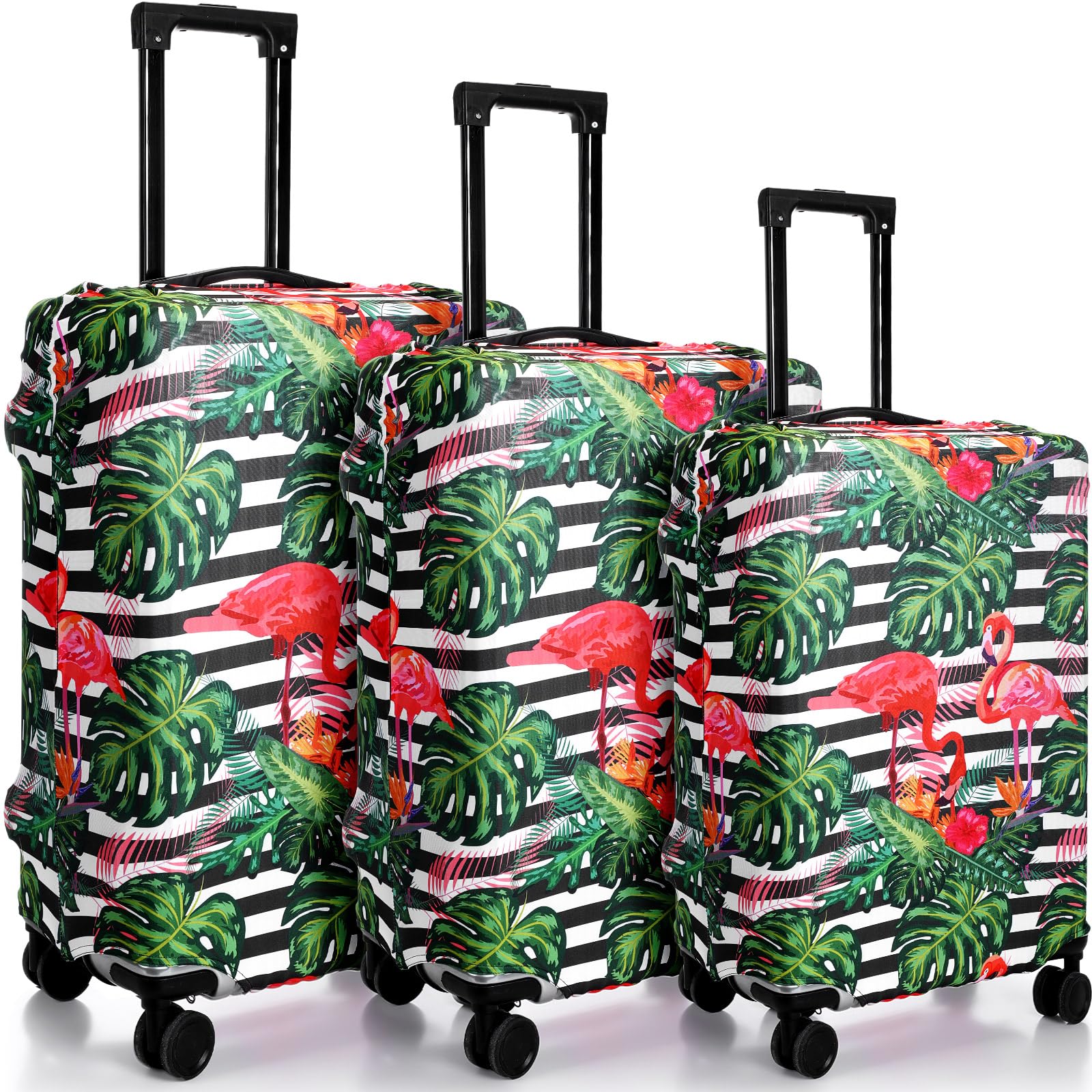 Amazon.com | Amylove 3 Pcs Suitcase Covers Protective Washable Suitcase ...