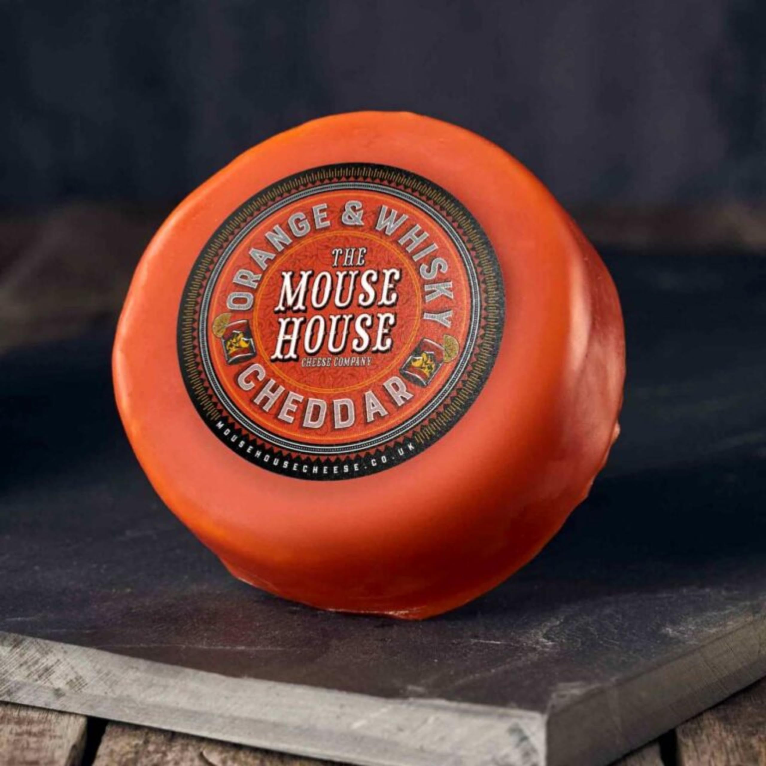 Orange & Whiskey Mature Cheddar 200g. Cheese.Made in Lincolnshire ...