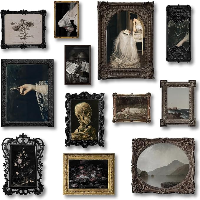 Amazon.com: KBKBART Set of 12 Dark Academia Wall Art, Gothic Home Decor ...