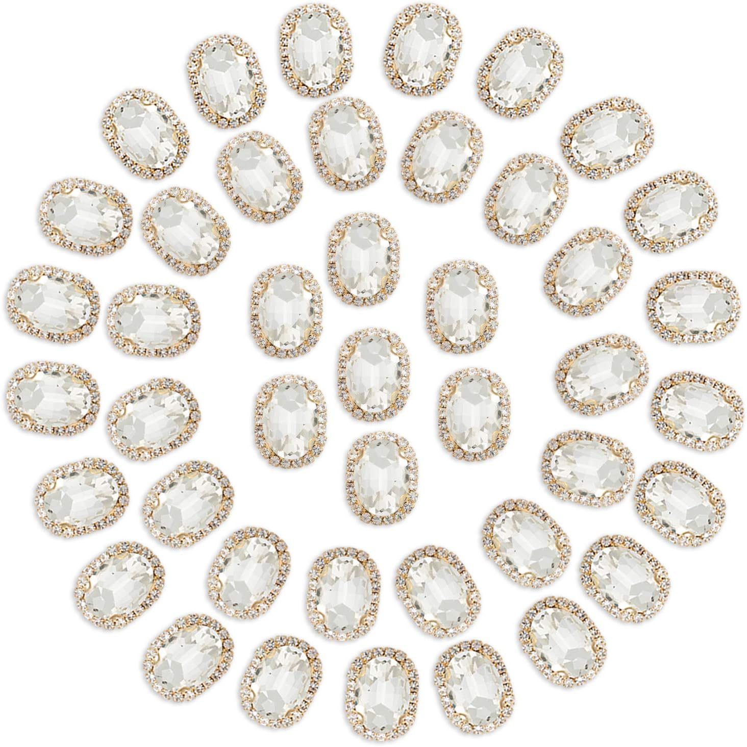 Amazon.com: 10 PCS Rhinestone Crystal Buttons Sewing Button with Shank ...