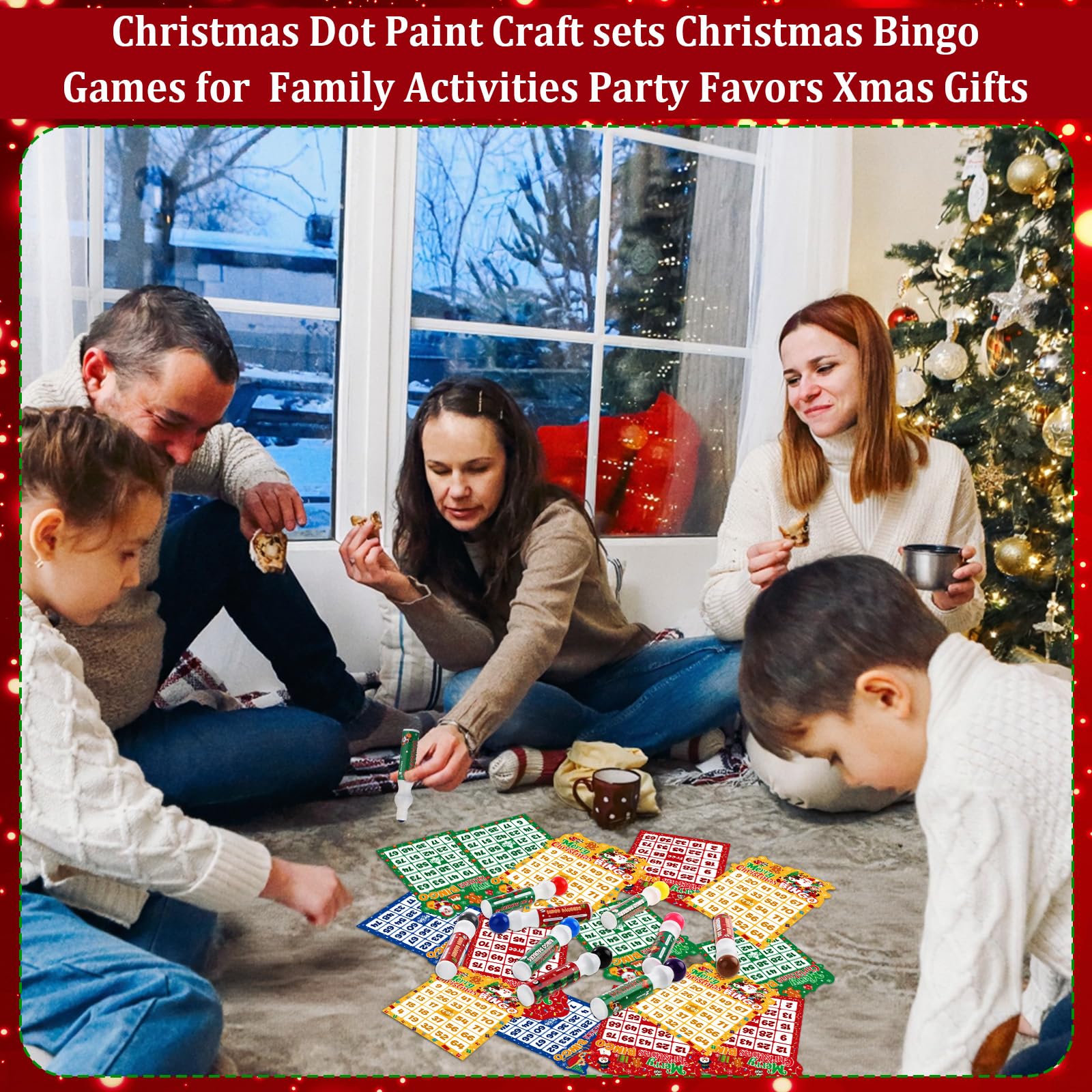 Snapklik.com : 192 Pack Christmas Bingo Game And 0.5 Oz Dot Daubers Set ...