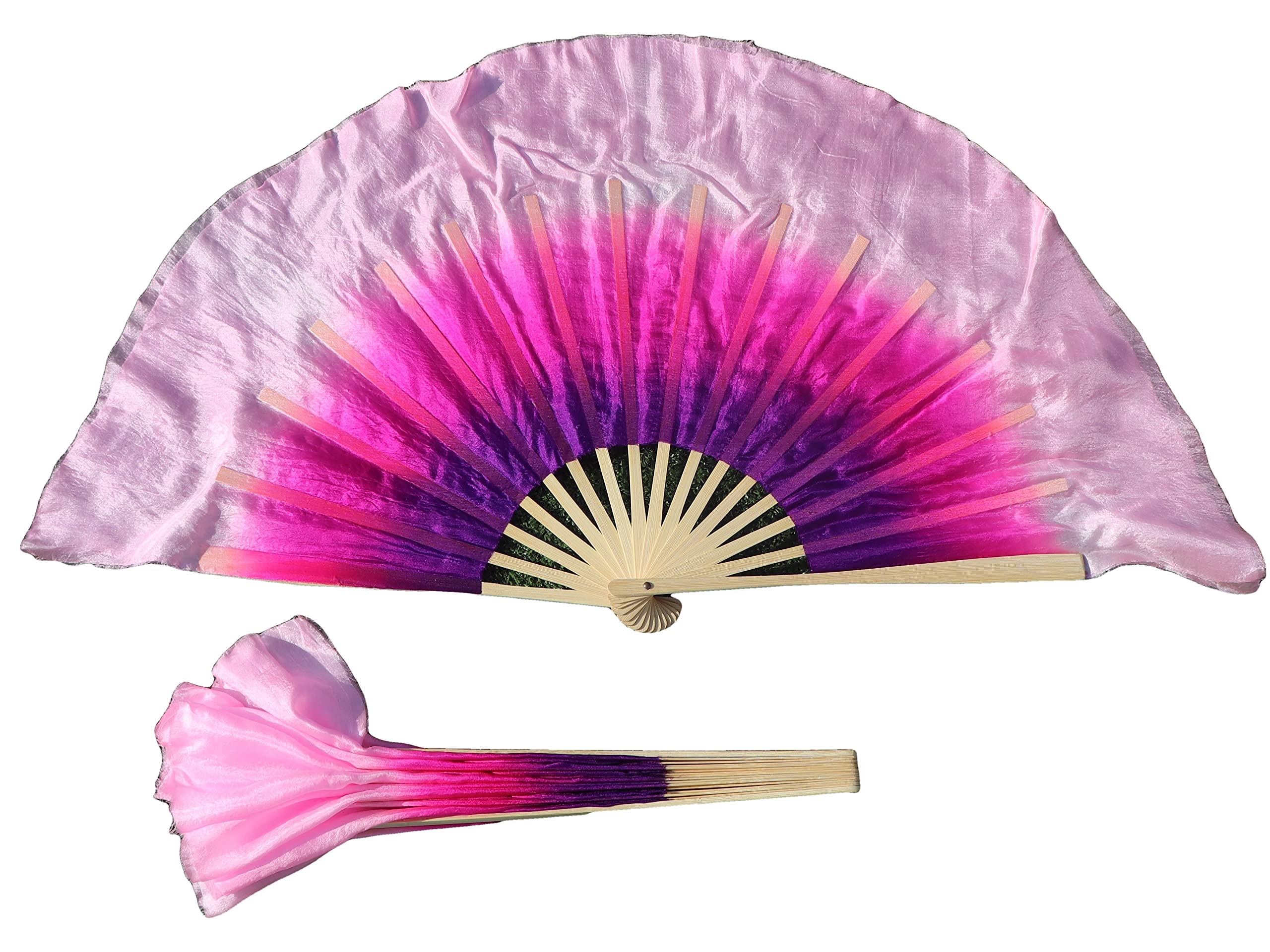 Silk Folding Fans Handheld Silk Flutter Folding Fans Pair - Chinese ...