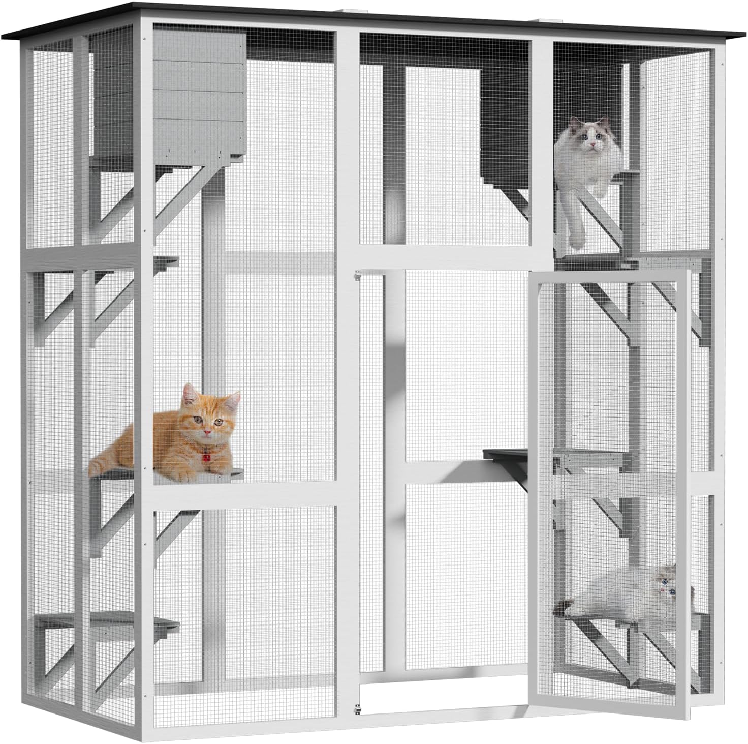 Amazon.com : Feetice Catio Outdoor Cat Enclosure, Large Kitty House Cat ...