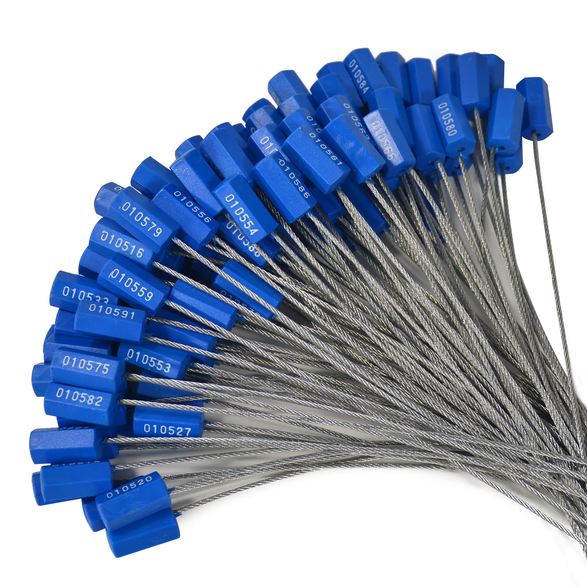 Lzbignun 50pcs Pull-Tite Steel Wire Cable Seals Anti-Tamper Security ...