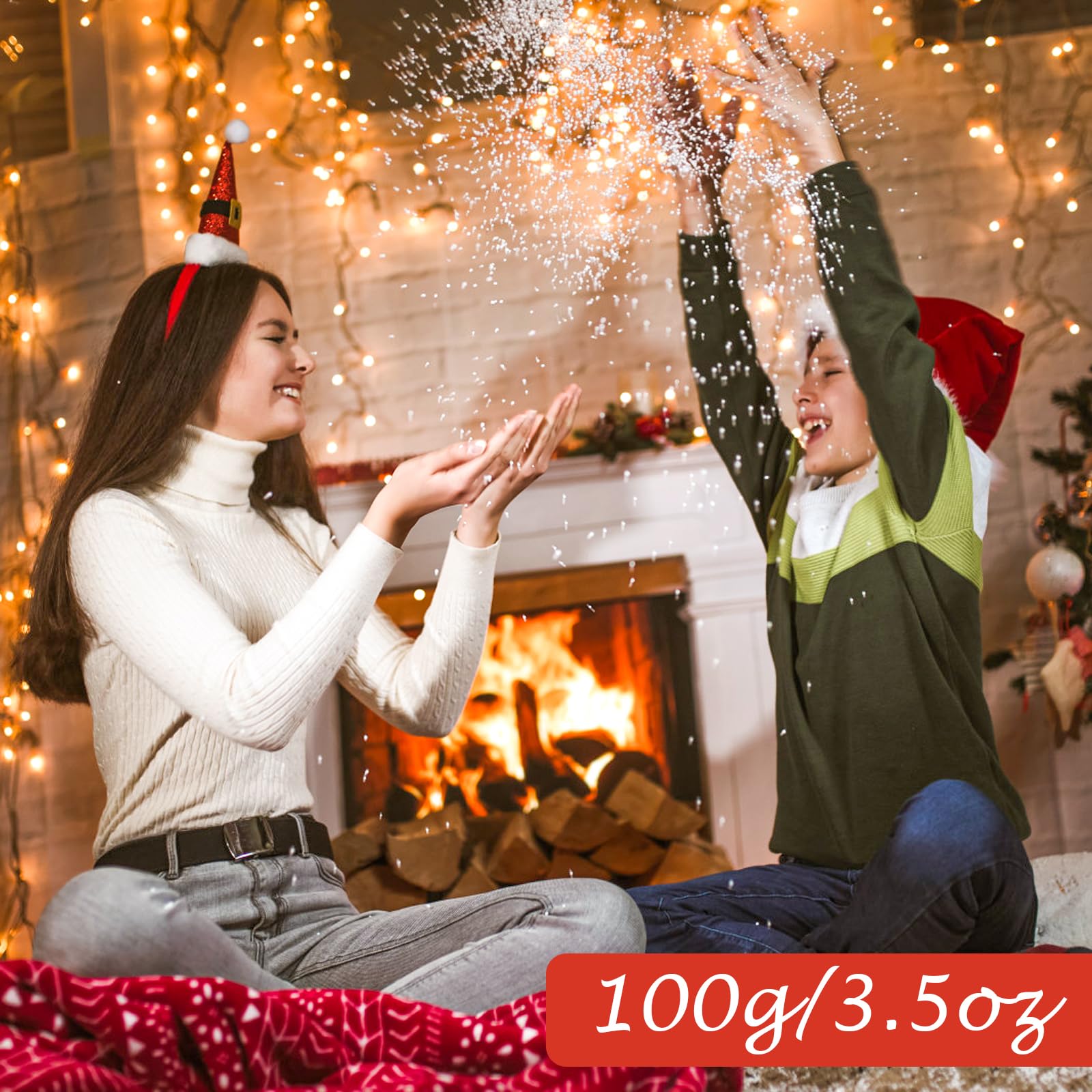 Snapklik.com : 100g/3.6oz Artificial Snow,Christmas Fake Snow Powder ...