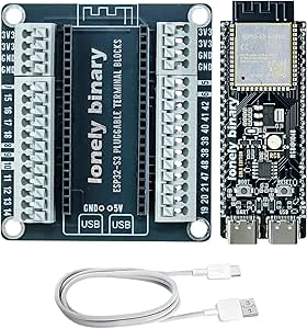 Lonely Binary ESP32-S3 N16R8 Gold Edition Development Board with Screwless Terminal, 16MB Flash ...