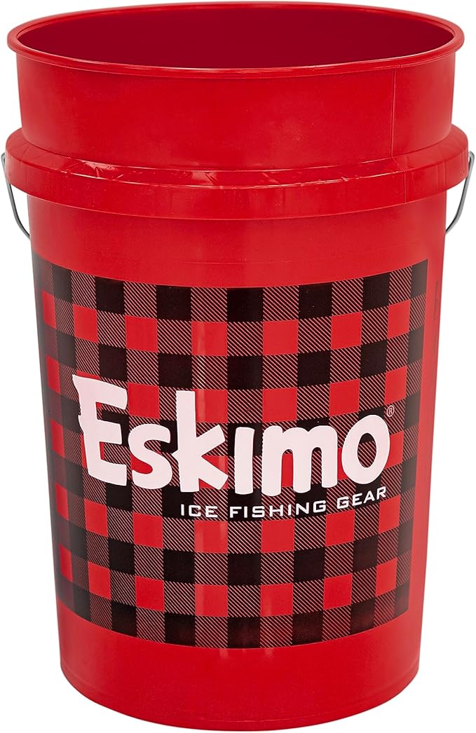 Amazon.com : Eskimo® 43835 Buffalo Plaid Six-Gallon Bucket, Storage ...