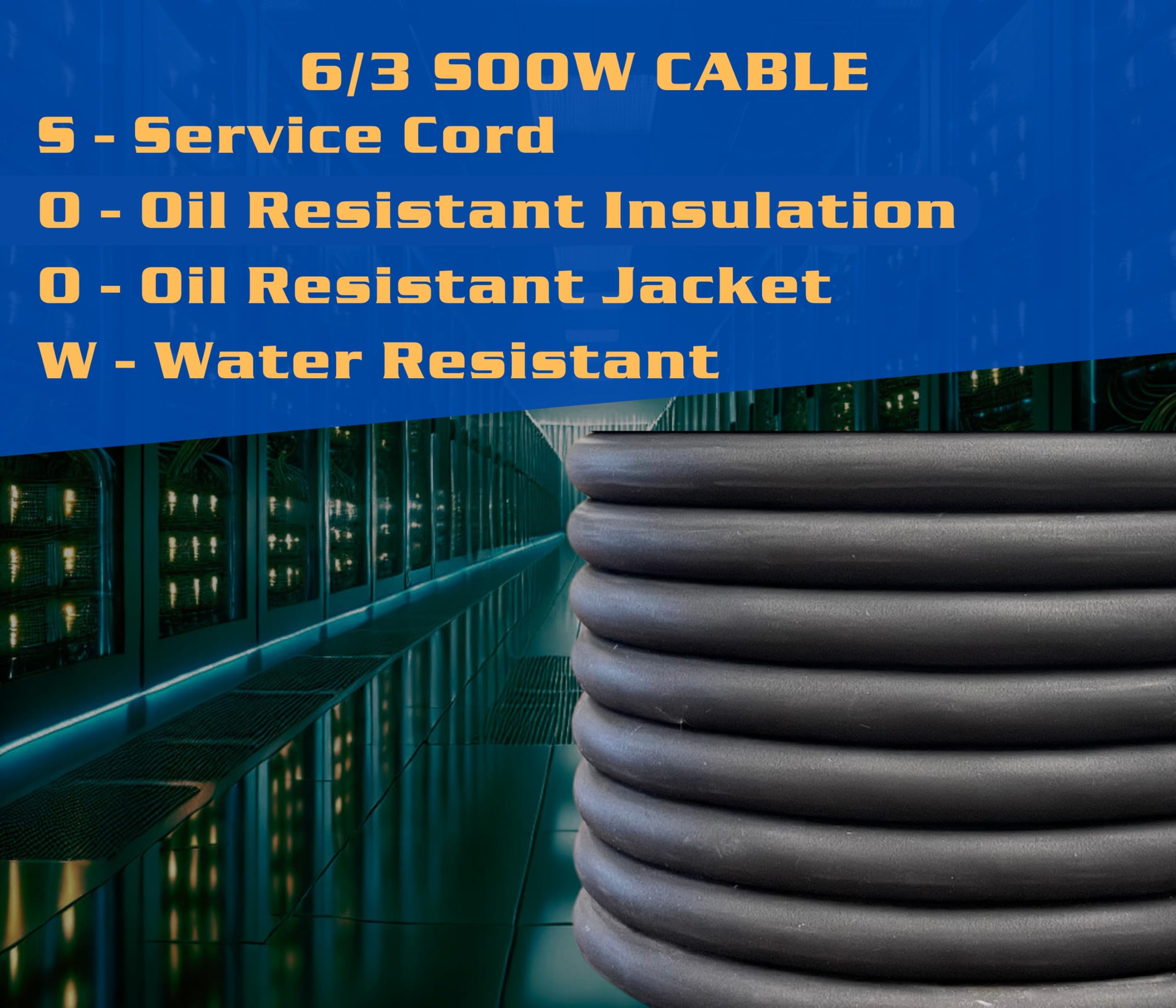 Snapklik.com : WindyNation 15 Feet 6/3 6 AWG SOOW SO Cable Cord Wire ...