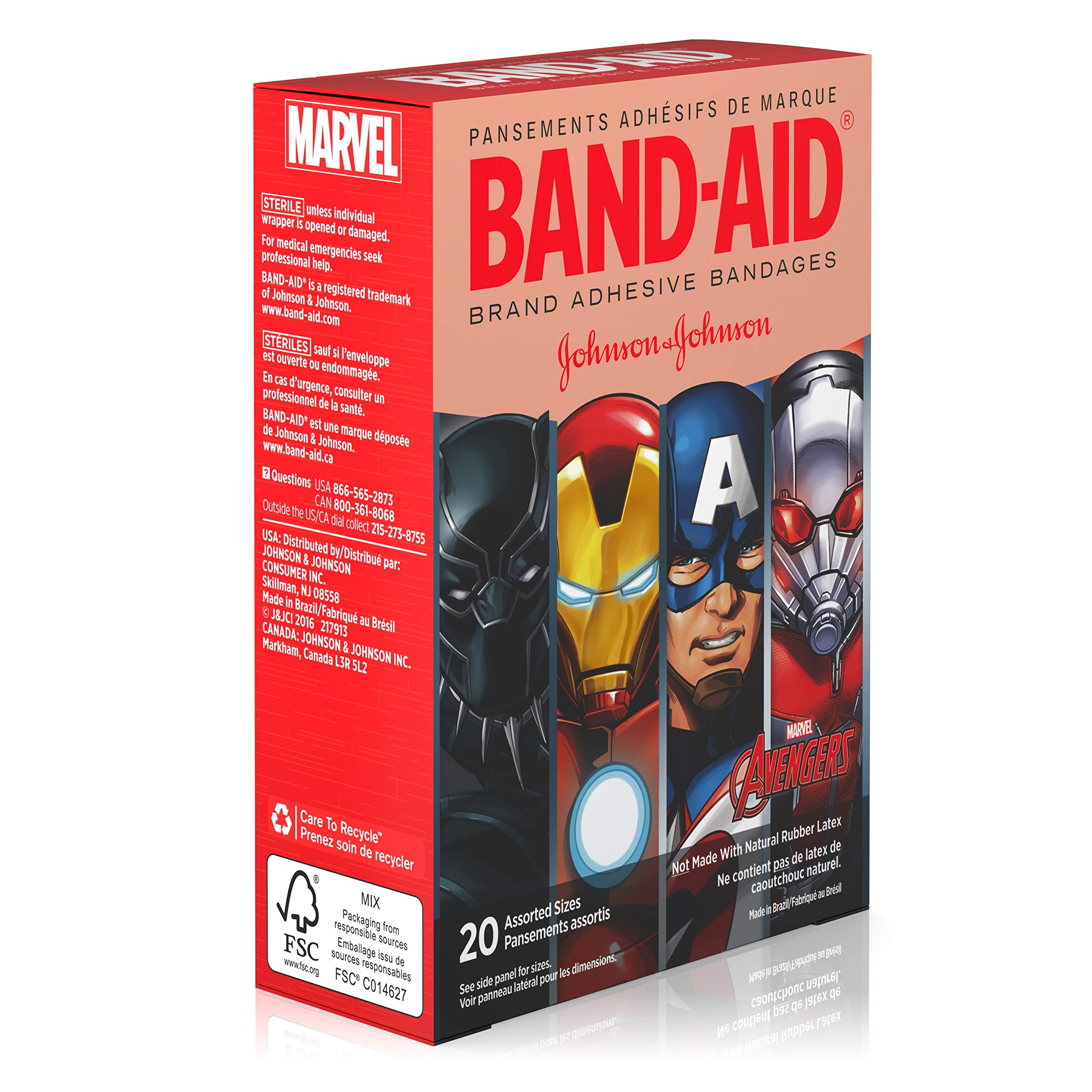 Band-Aid Brand Adhesive Bandages for Minor Cuts and Scrapes, Featuring ...