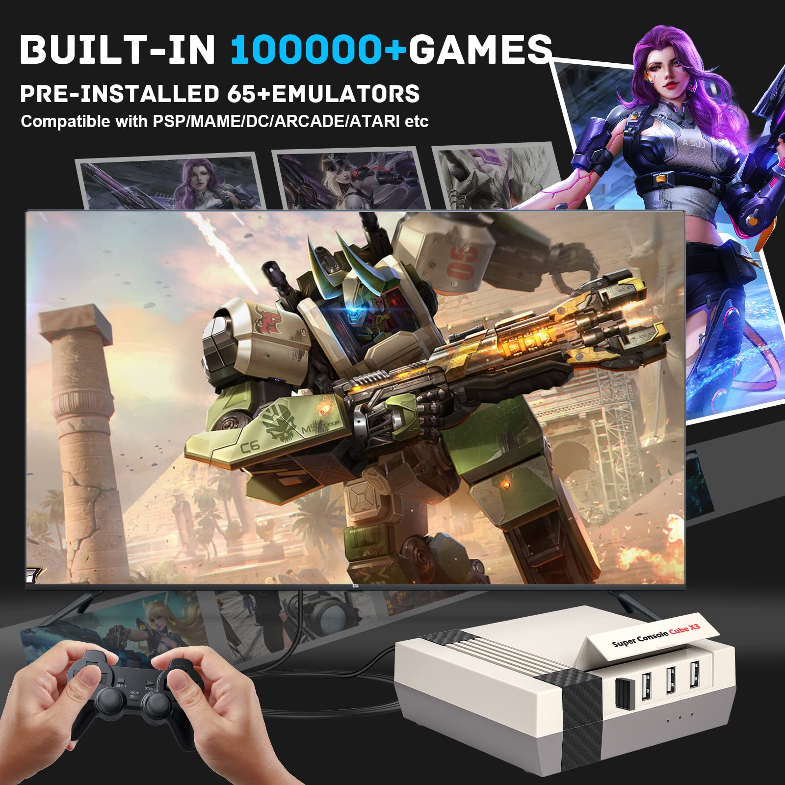 Snapklik.com : Kinhank Super Console Cube X3 Retro Game Consoles Built ...