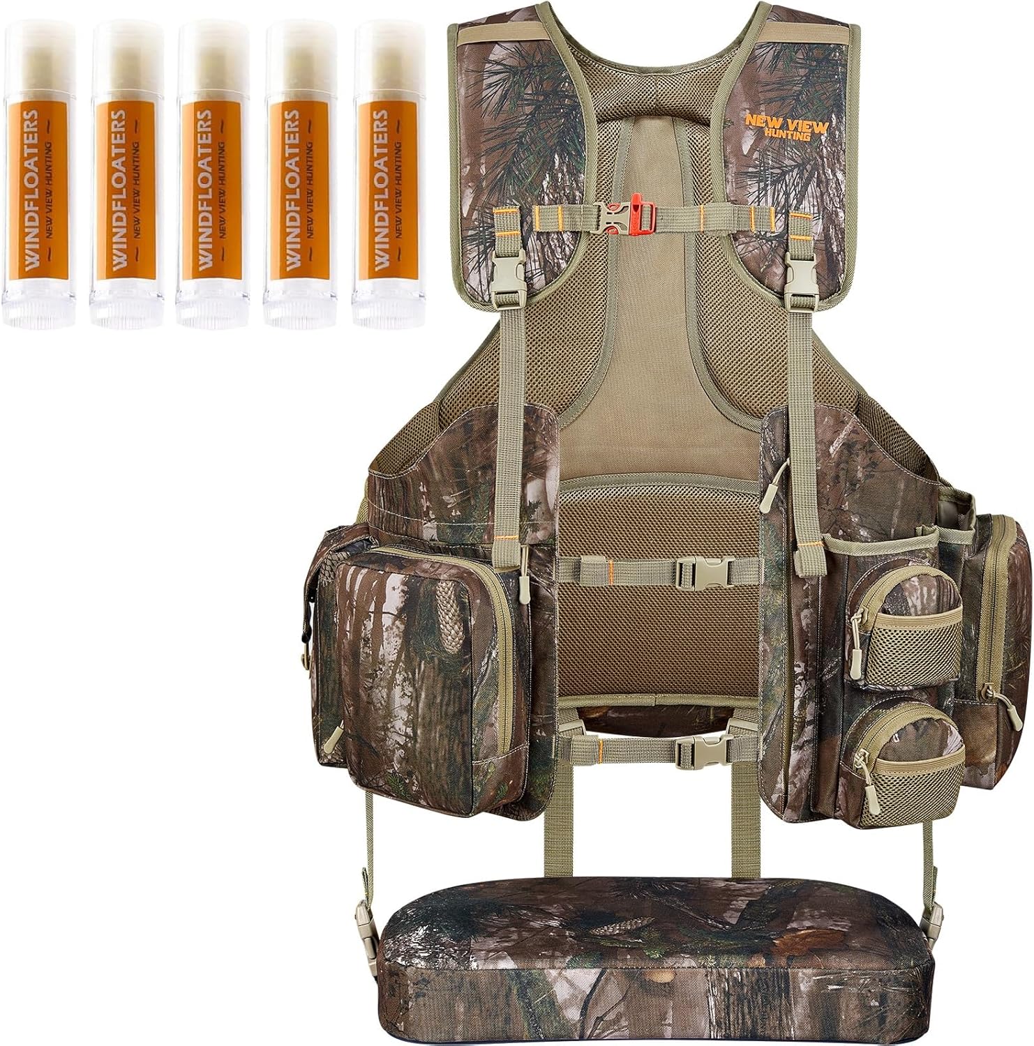 Amazon.com: NEW VIEW Turkey Hunting Vest & Hunting Wind Checkers Set ...
