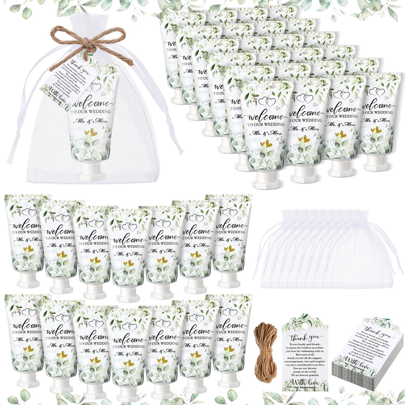 48 Sets Wedding Hand Cream Gifts Bridal Shower Party Favors for Guests ...