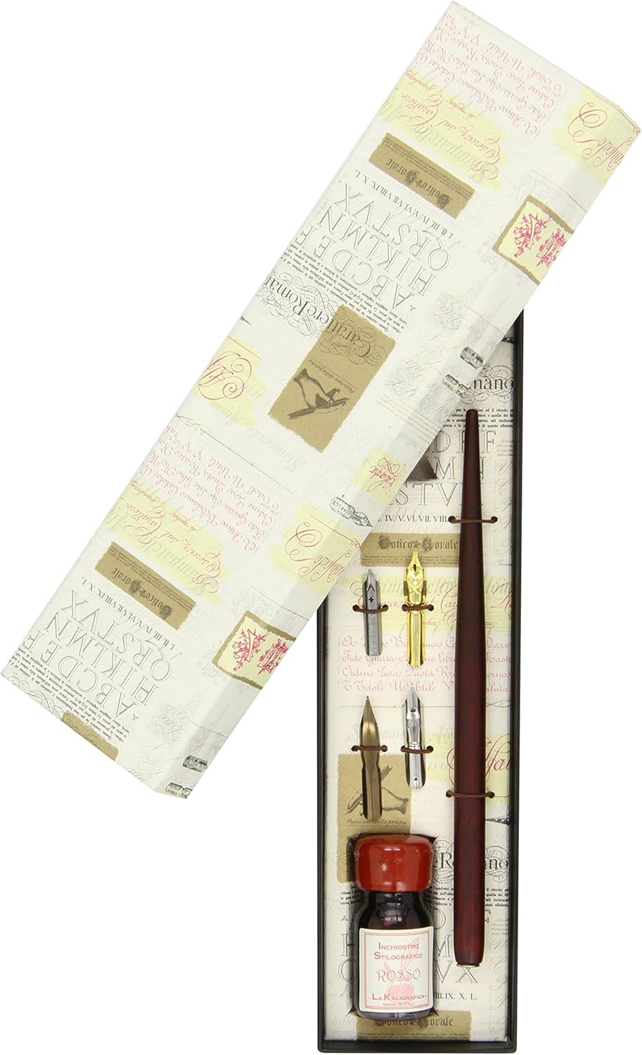 Coles Calligraphy Set Includes Wooden Dip Pen/Nibs (Pack of 4)/ Ink ...