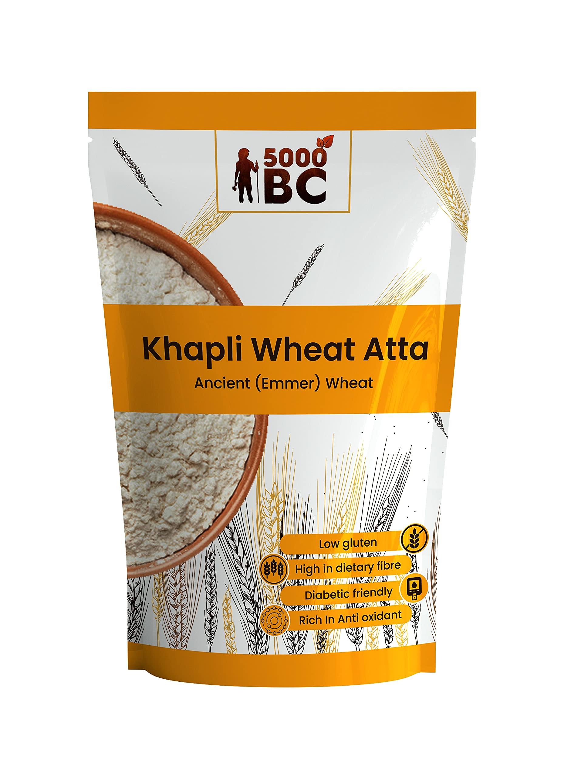 Buy 5000 BC Khi Wheat Atta (250g) | Stone Ground | Emmer Long Wheat ...