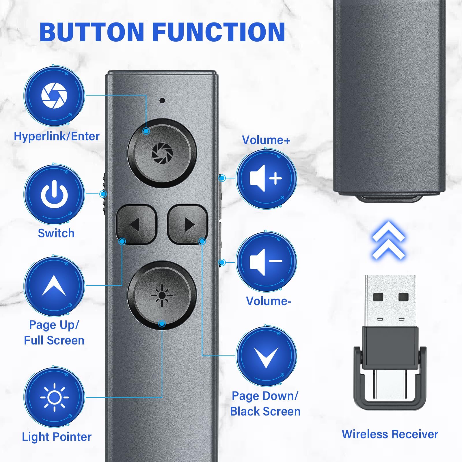 Snapklik.com : Presentation Clicker Wireless Presenter Remote Clicker ...