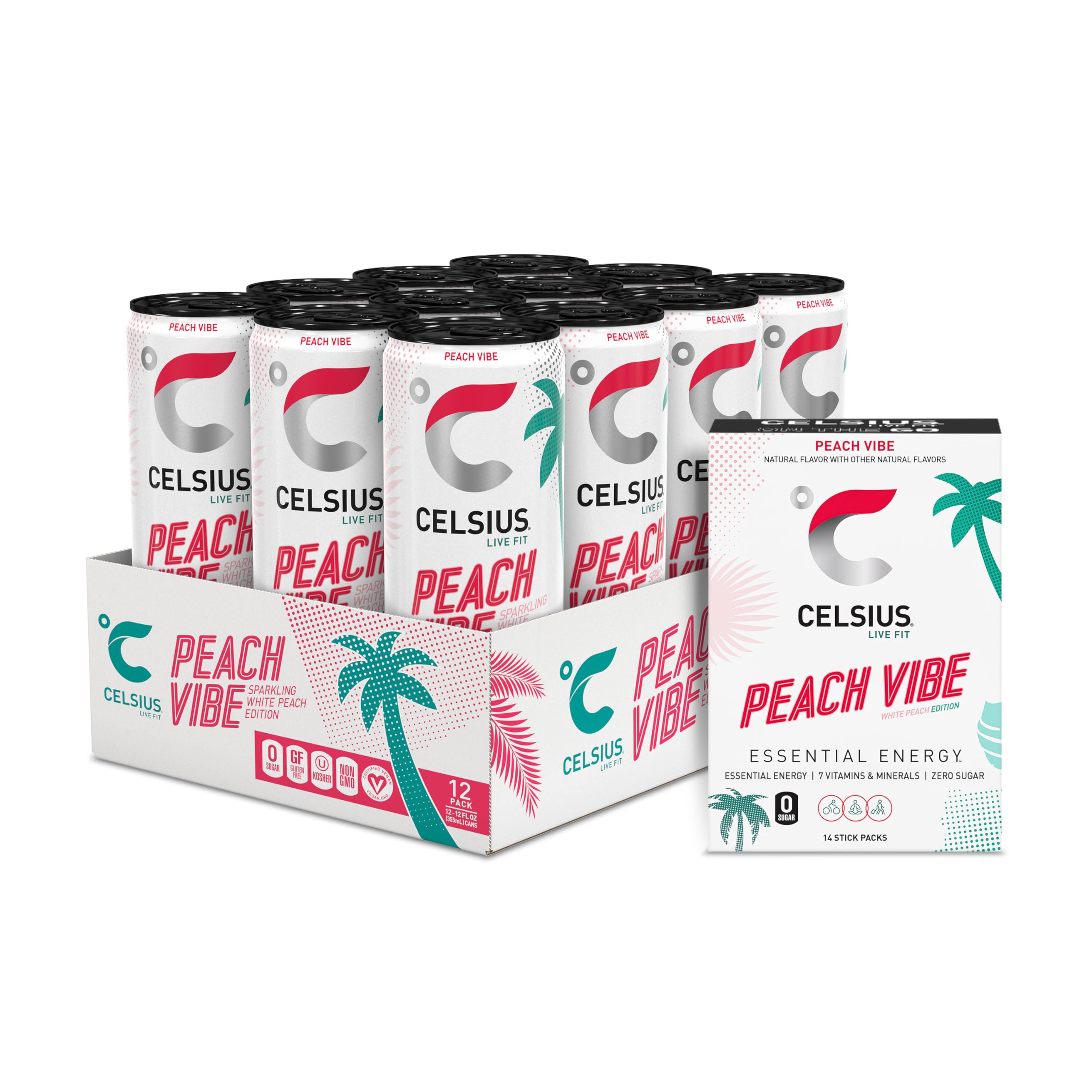 Amazon.com : CELSIUS® Zero Sugar Energy Drink & Powder Stick Bundle ...