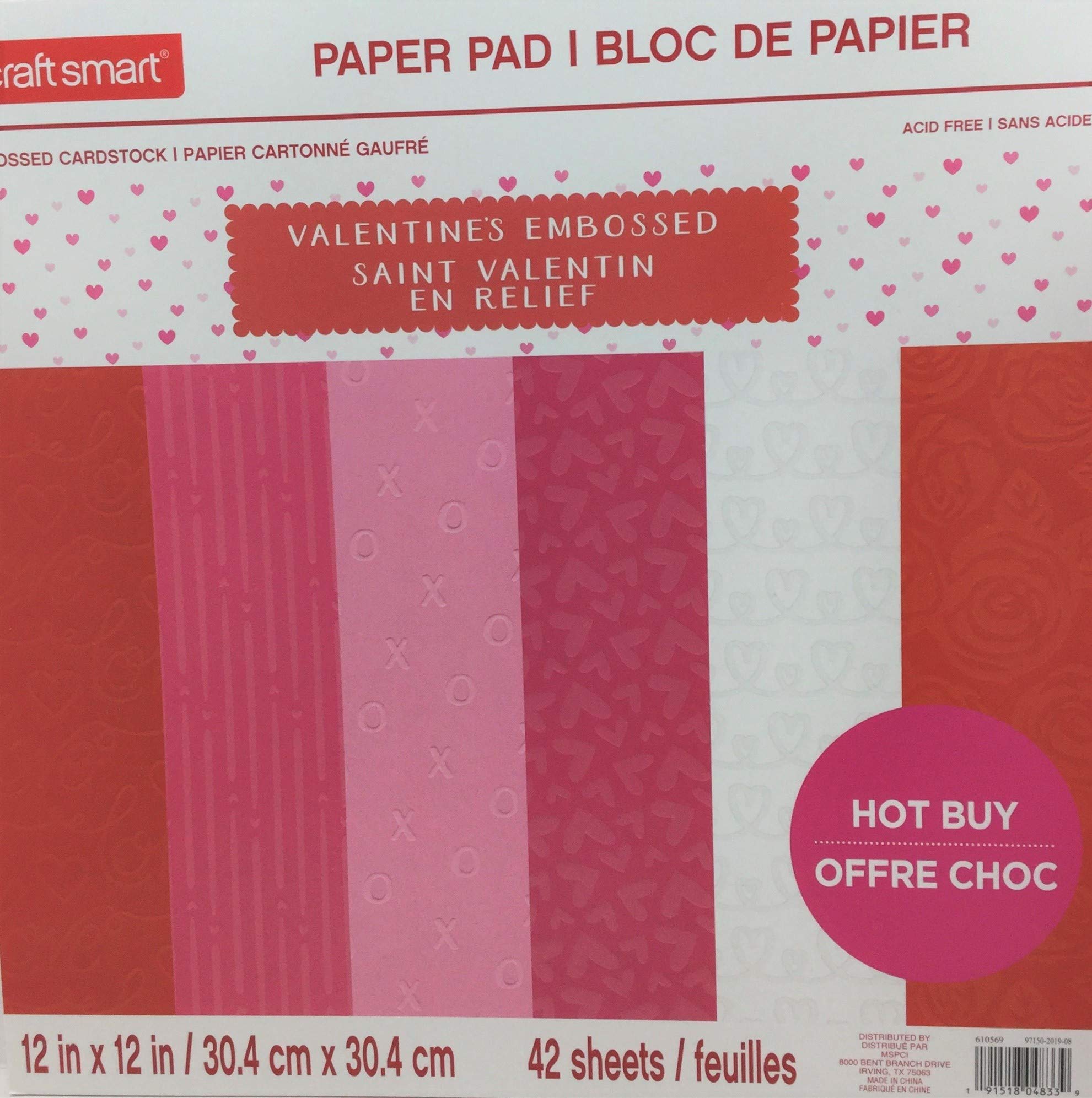 Embossed Cardstock Paper Christmas 12 X 12" Textured Cardstock Pack,