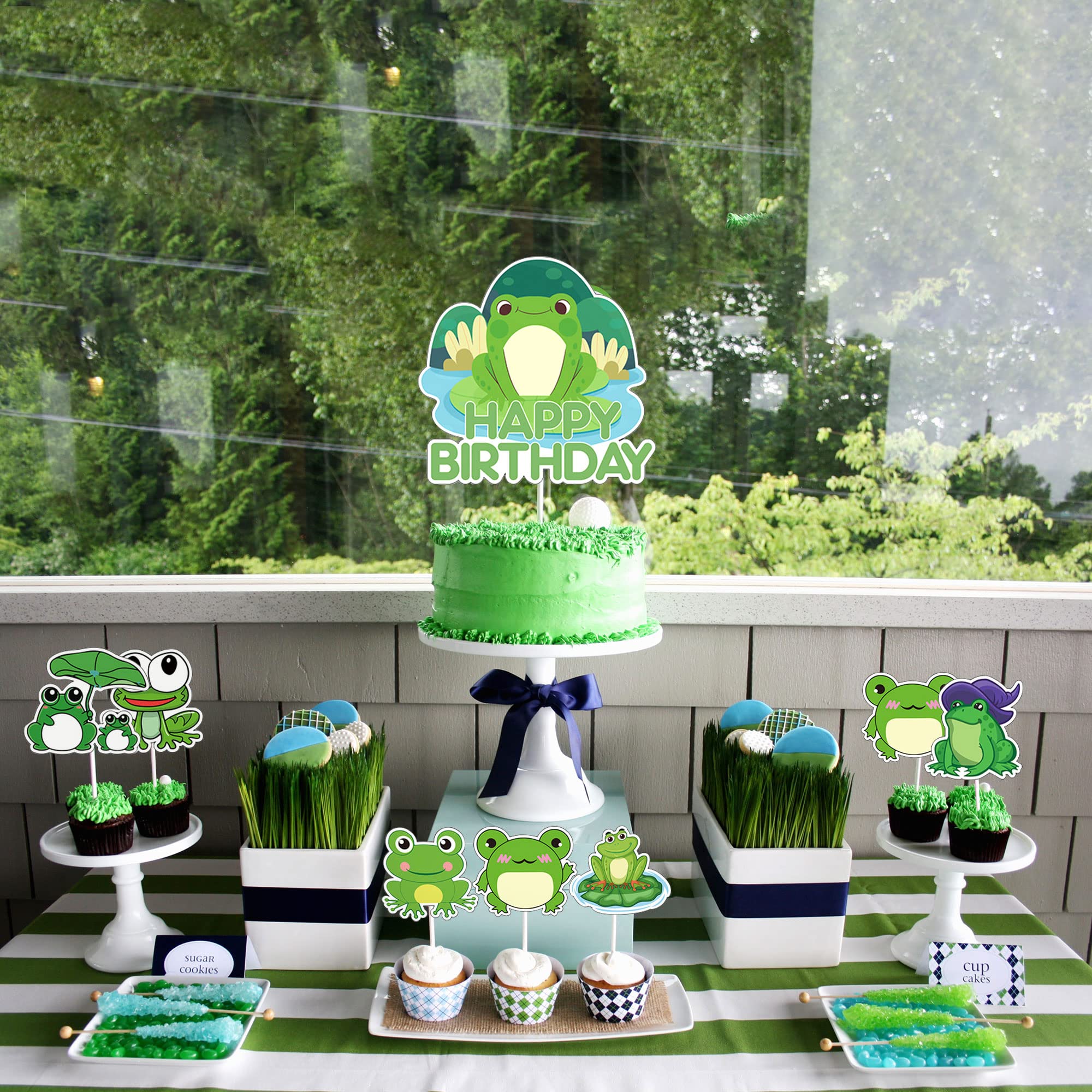 Snapklik.com : 13 PCS Frog Birthday Party Supplies Decoration Frog ...