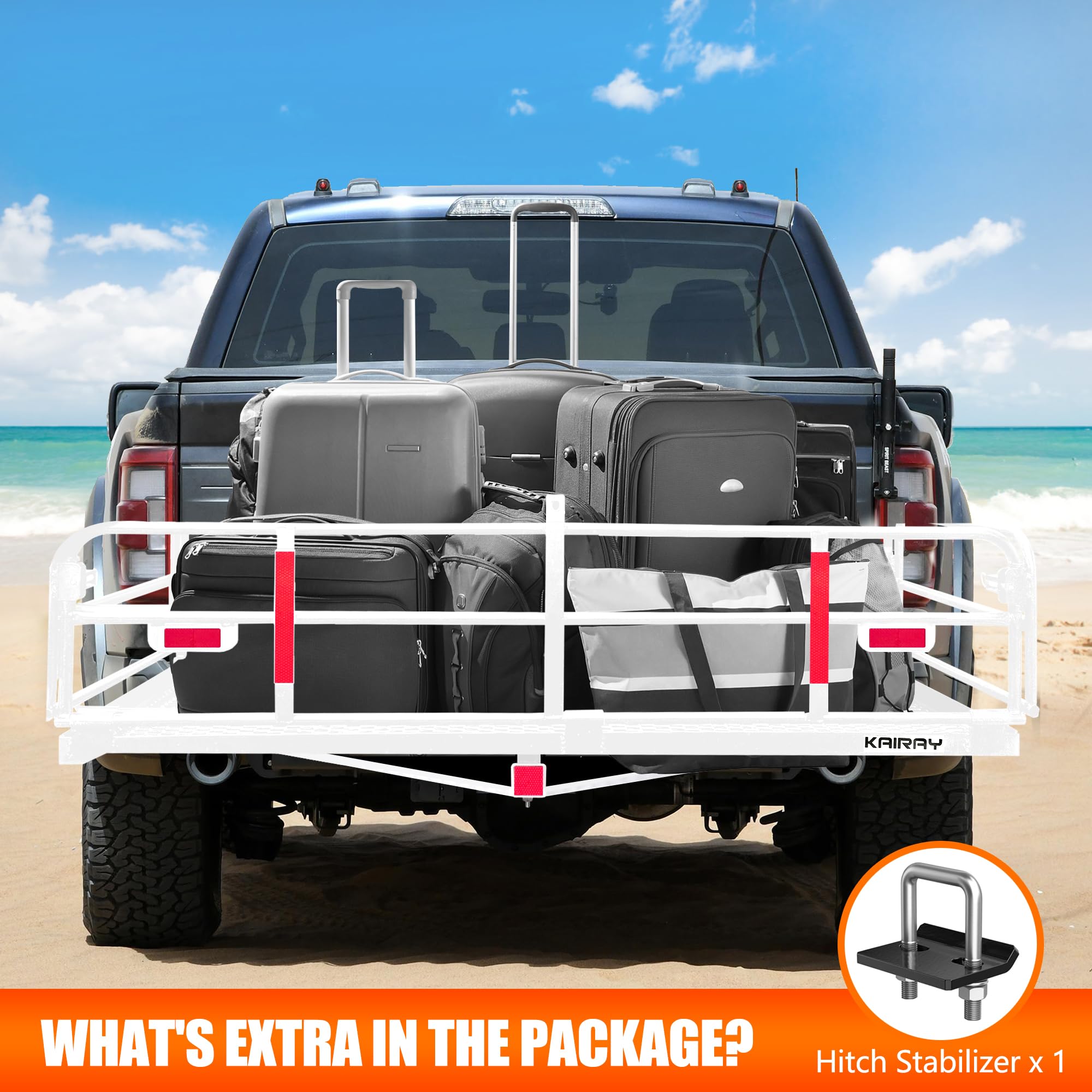 Snapklik.com : KAIRAY 500 Lbs Heavy Duty Hitch Mount Cargo Carrier 60 X ...