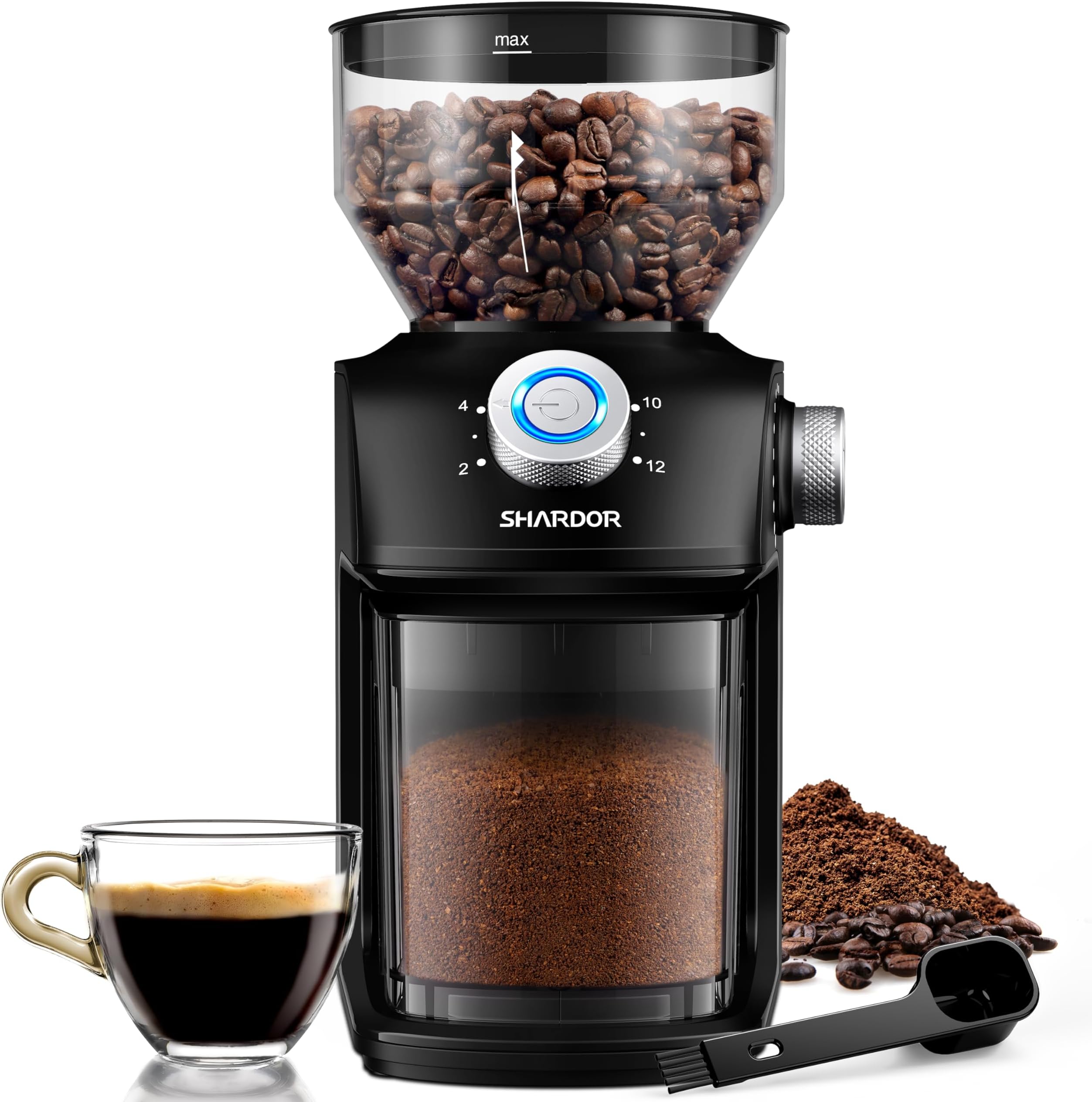 Amazon.com: KIDISLE Electric Burr Coffee Grinder, Adjustable Burr Mill ...