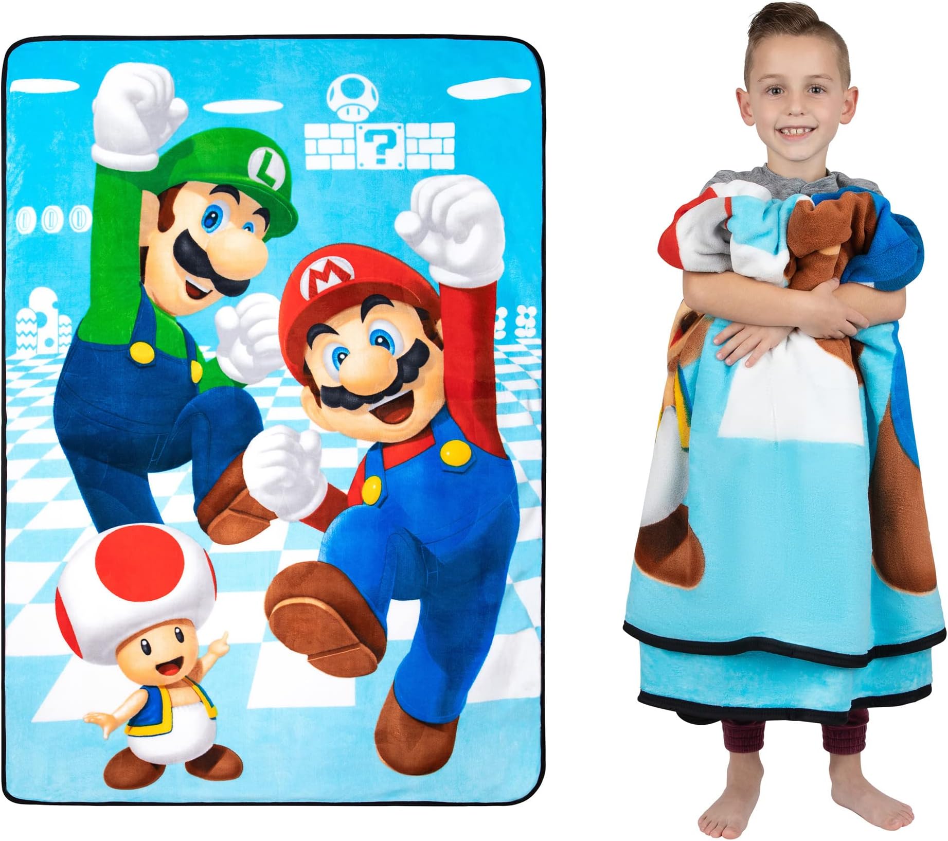 Amazon.com: Franco The Super Mario Bros. Movie Kids Bedding Super Soft ...