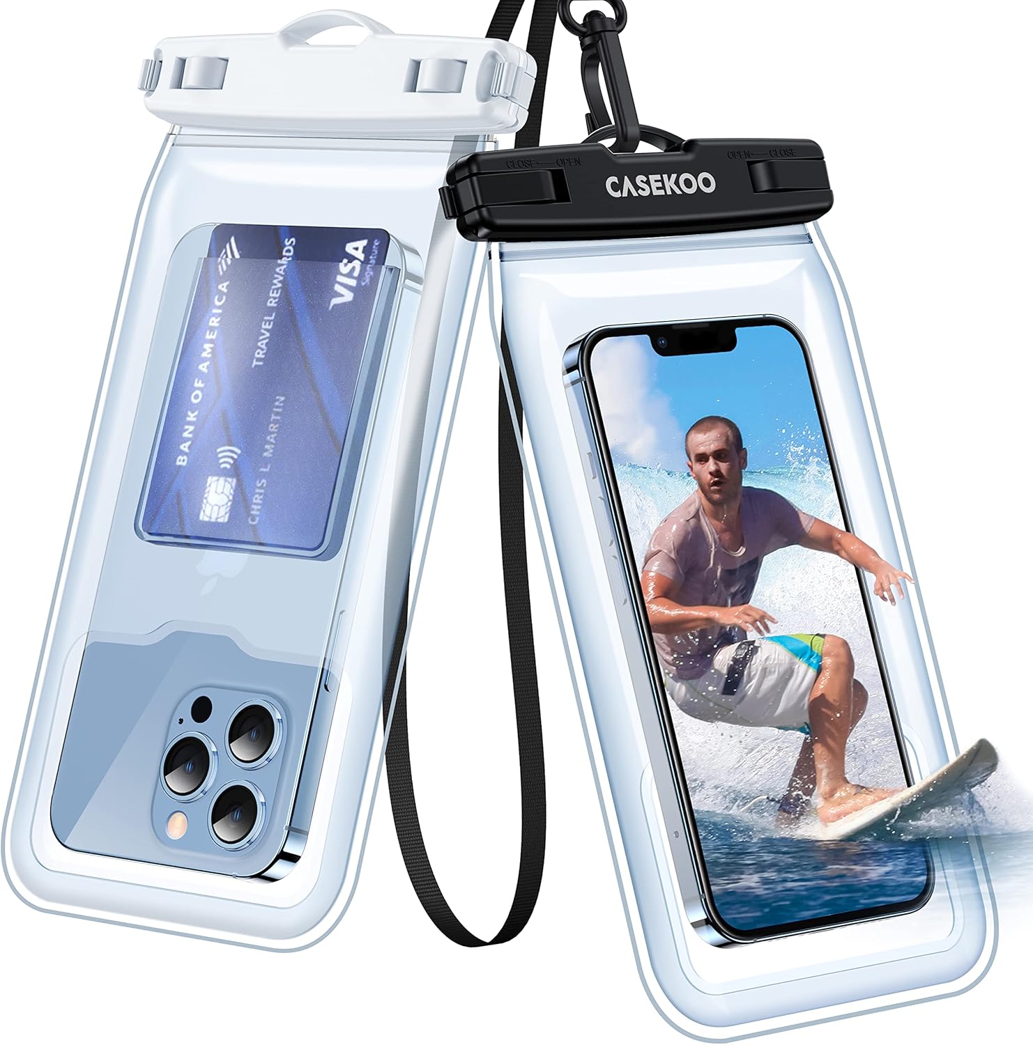 Amazon.com: CASEKOO Floating Air-Bag Waterproof Phone Pouch [Sensitive ...