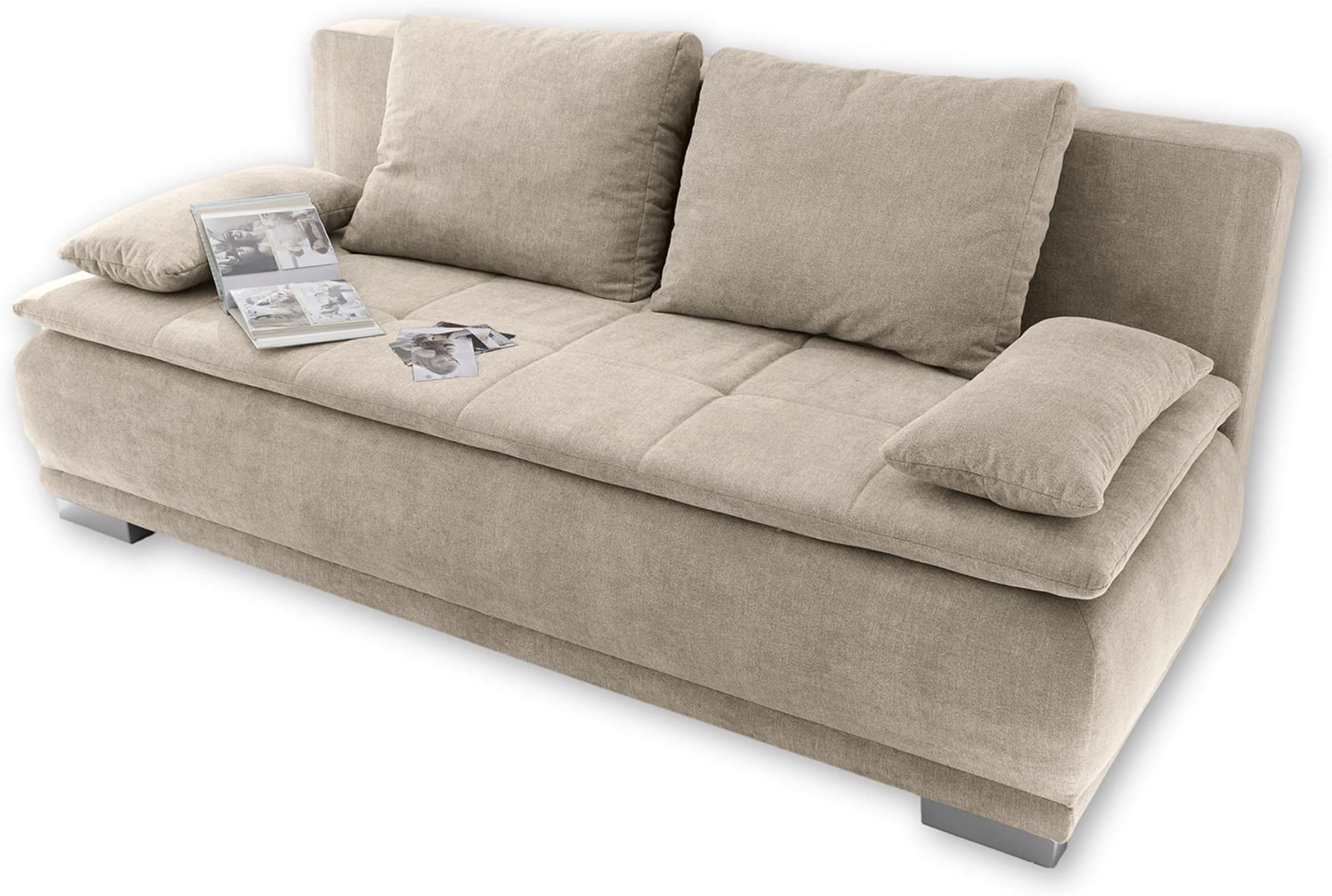 Schlafsofa mit Bettkasten, Schlafsofa Dauerschläfer - Big Sofa mit Schlaffunktion und Bettkasten ...