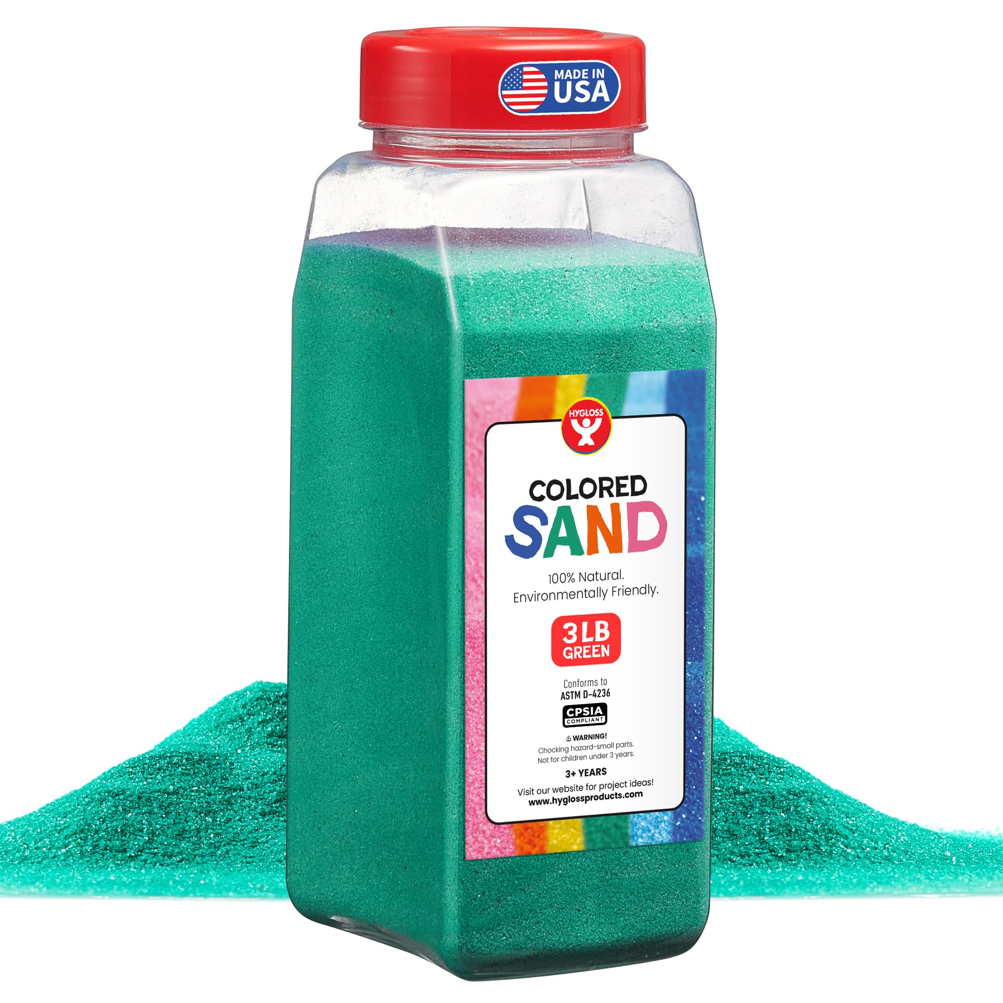 Snapklik.com : Colored Sand For Crafts 3 Lb Bottle, Green Vibrant ...