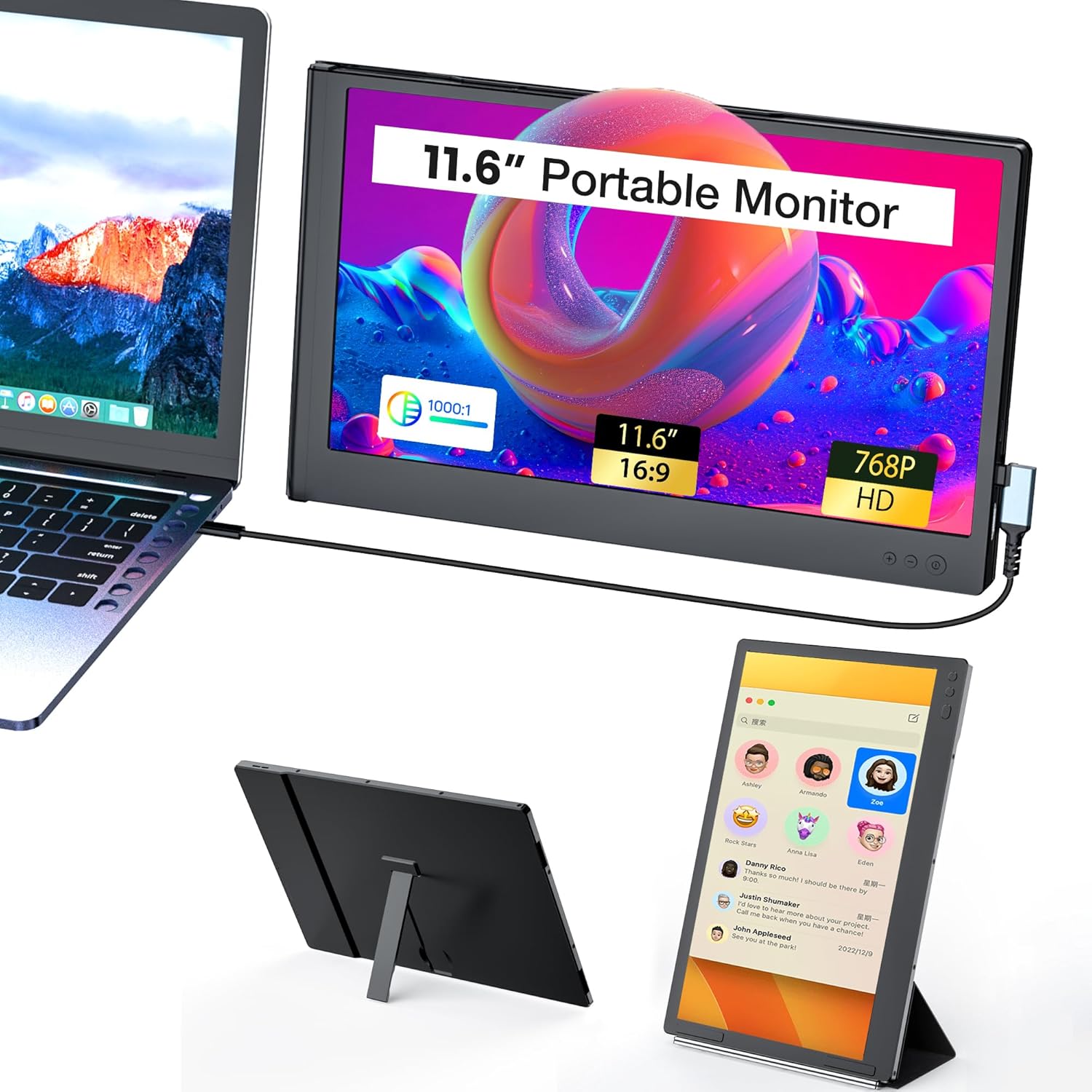 Amazon.com: Kwumsy Laptop Monitor Extender,11.6“Portable Monitor for ...