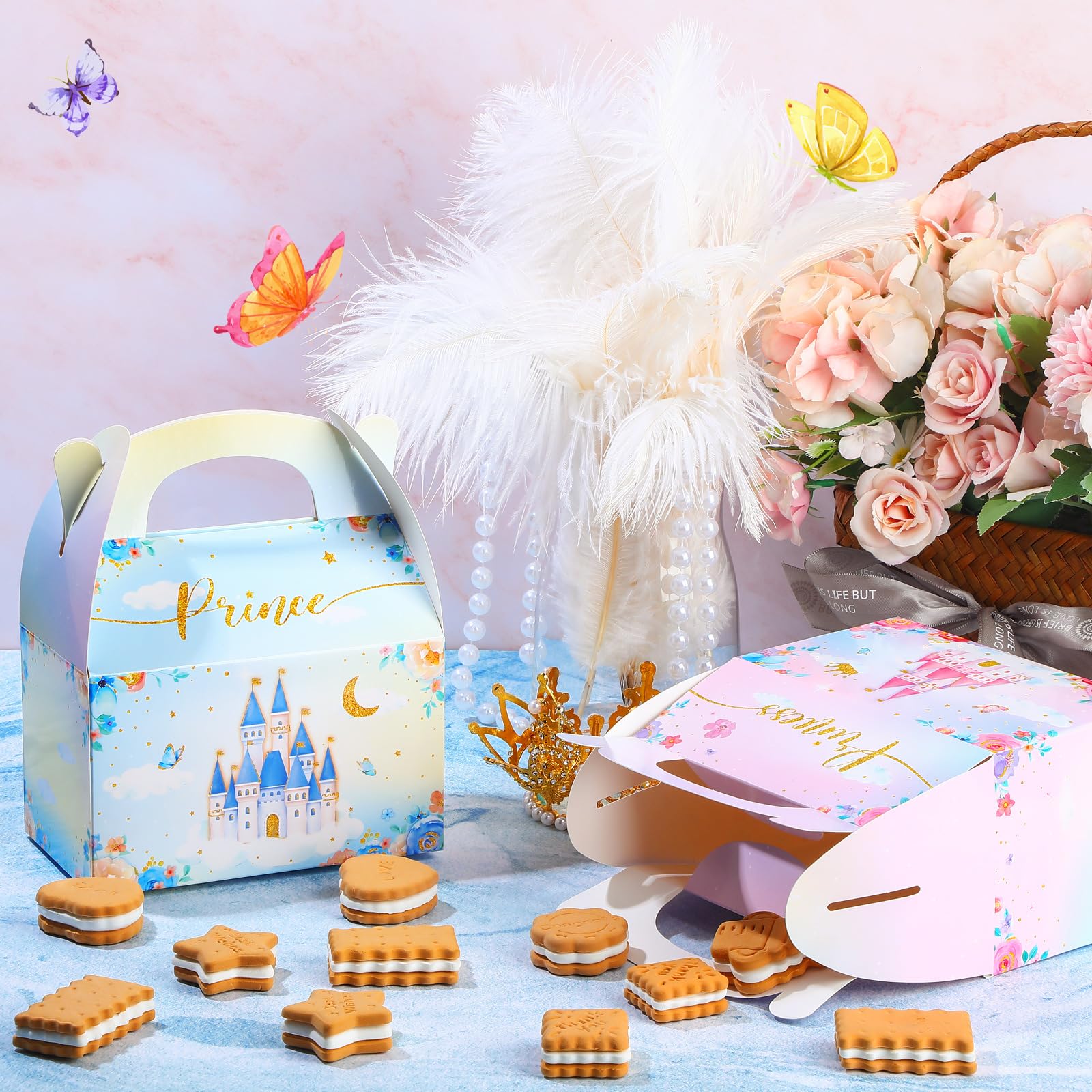 Snapklik.com : Nezyo Princess And Prince Treat Boxes - Pink & Blue ...