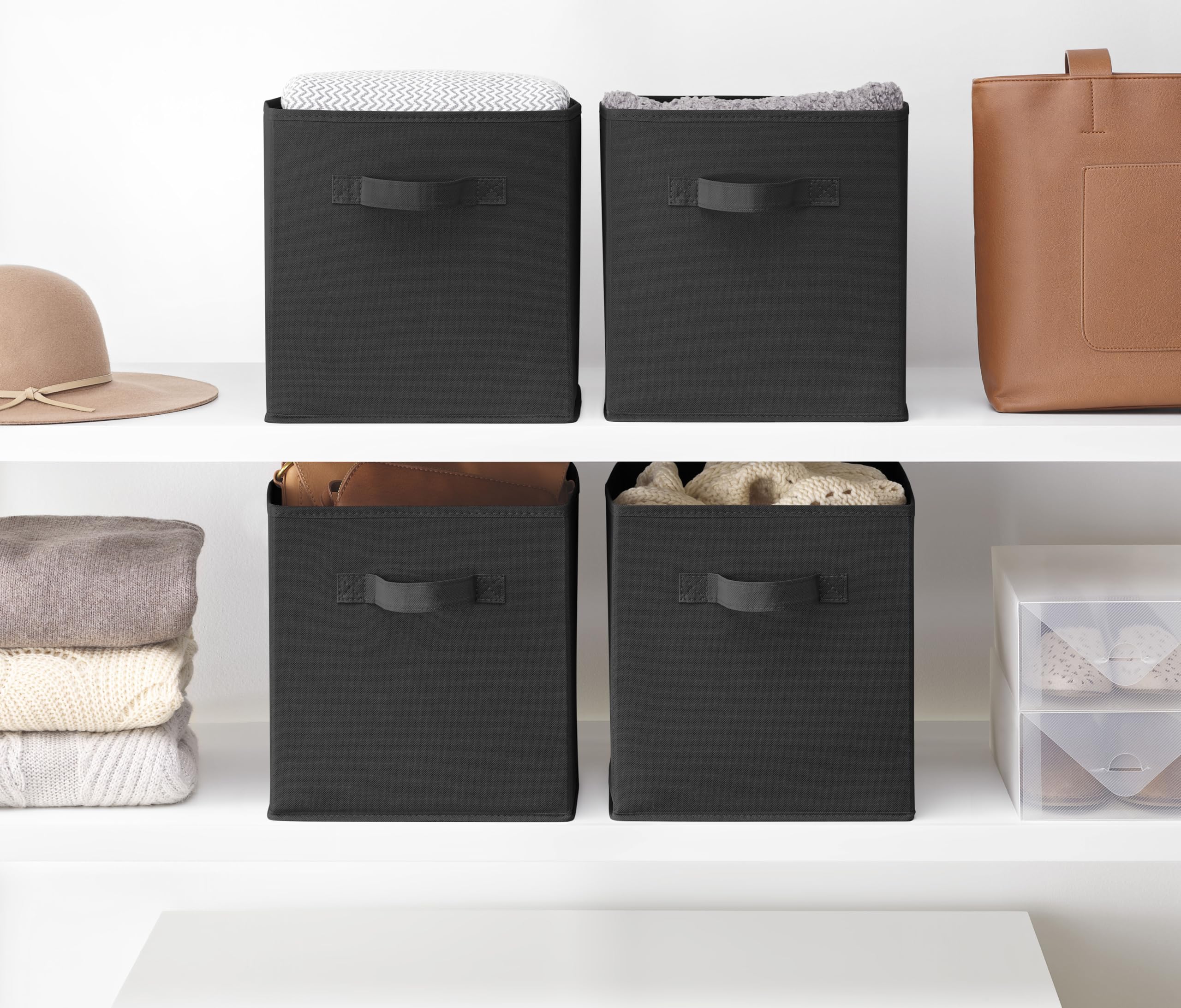 Amazon.com: Whitmor Collapsible Cubes - 10.5 x 10.5 x 11 inches - Black ...