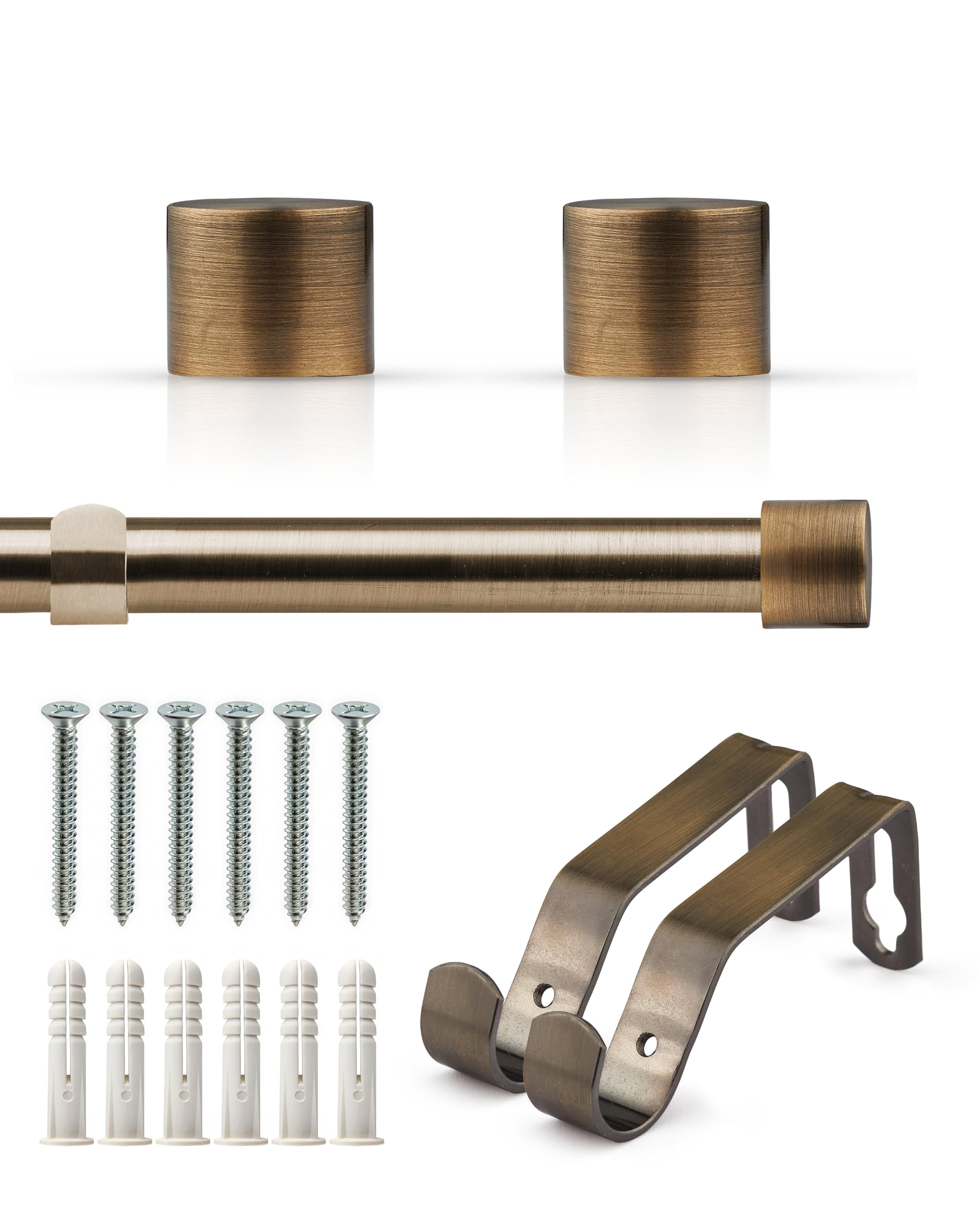 Emma Barclay Extendable Curtain Pole With Finials Brackets & Fittings ...