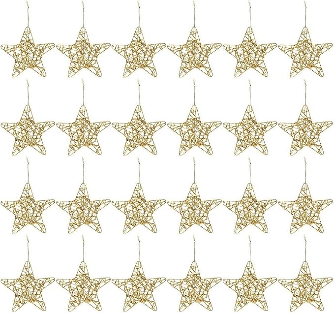 Amazon.com: Juvale Lightweight Plastic Star Ornaments - Shiny Star ...