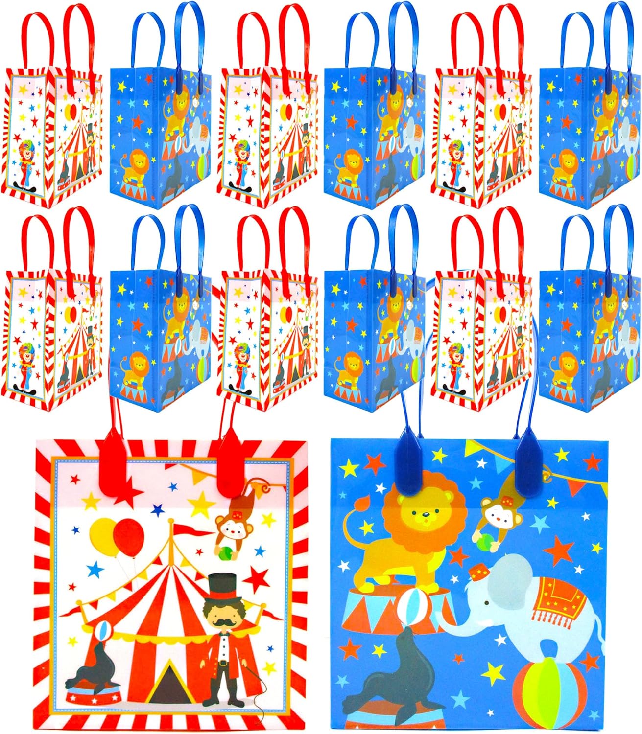 Amazon.com: TINYMILLS Circus Party Favor Treat Bags Candy Goodie Bags ...