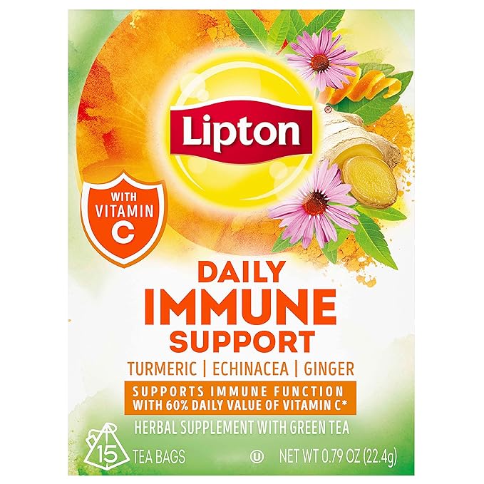 Amazon.com : Lipton Daily Immune Support Herbal Supplement with Green ...