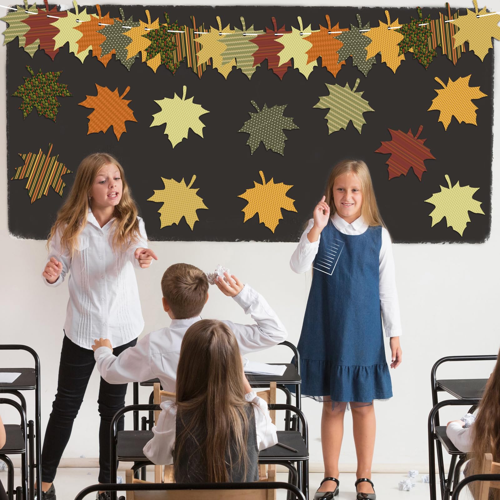 Snapklik.com : Spakon 108 Pcs Fall Leaves Cutouts Thanksgiving Bulletin ...