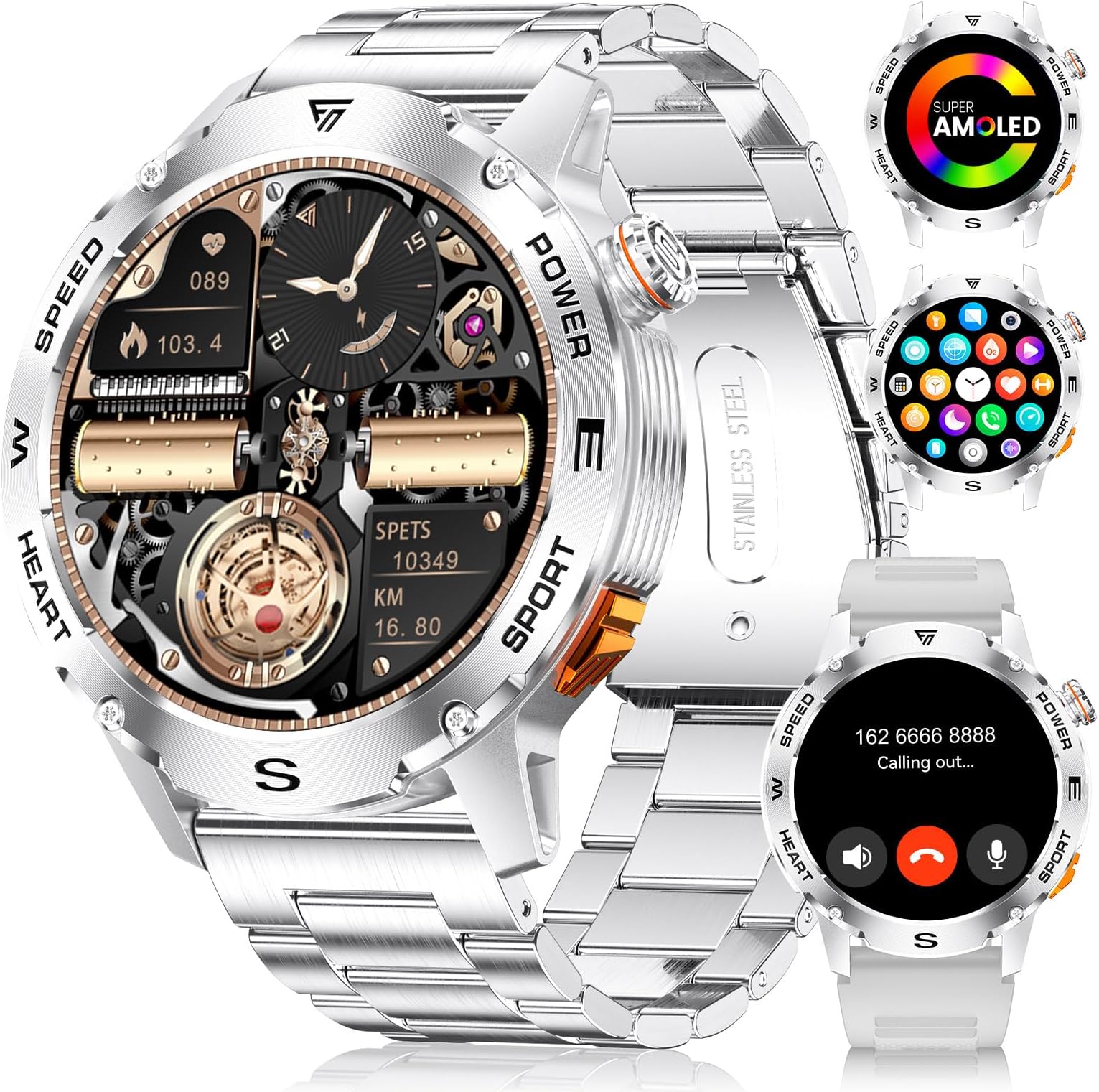 Amazon.com: Military Smart Watch for Men(Answer/Dial Calls),1.43 ...