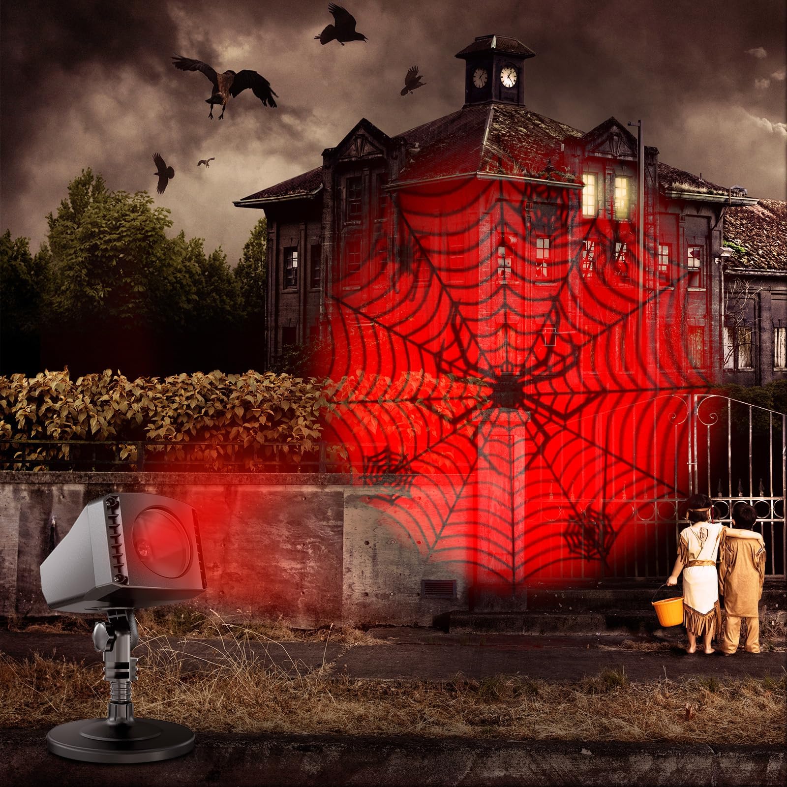 Amazon.com: Minetom Halloween Projector Lights Outdoor, Dynamic Spider ...