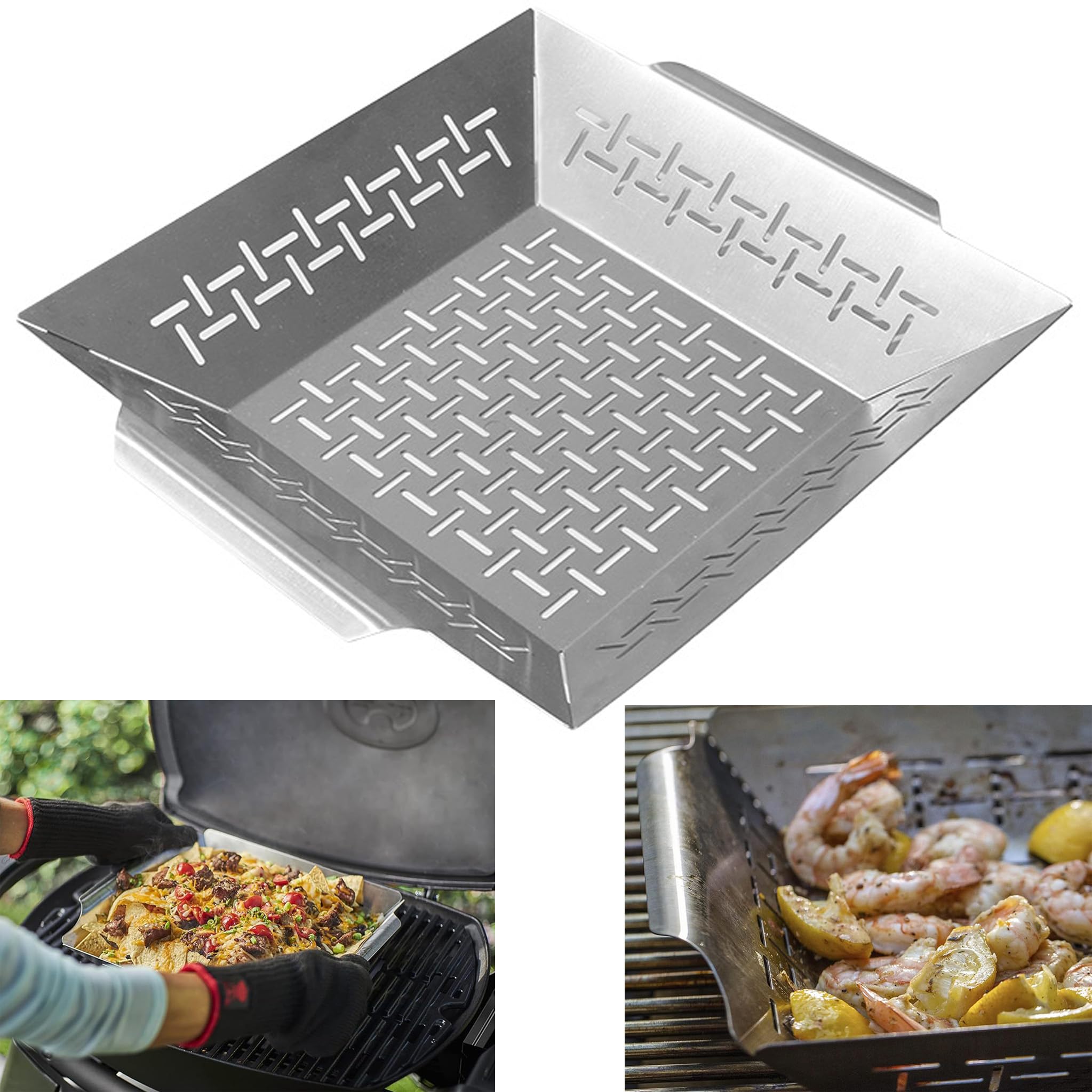 Amazon.com: Heavy-Duty Grill Basket for Outdoor Grill, 12-inch ...