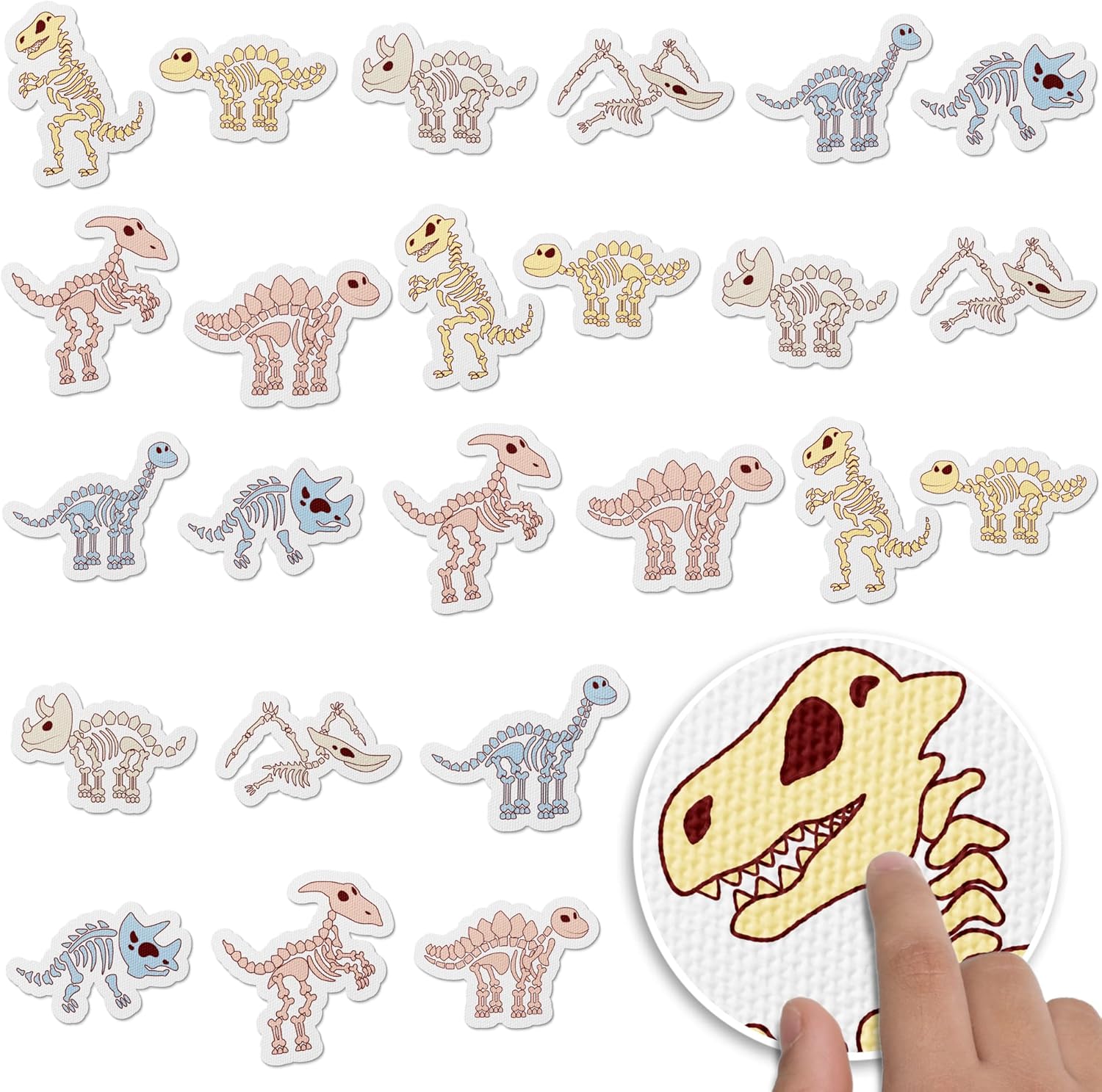Amazon.com: Fidget Stickers Textured Dinosaur Bones Sensory Strips for ...