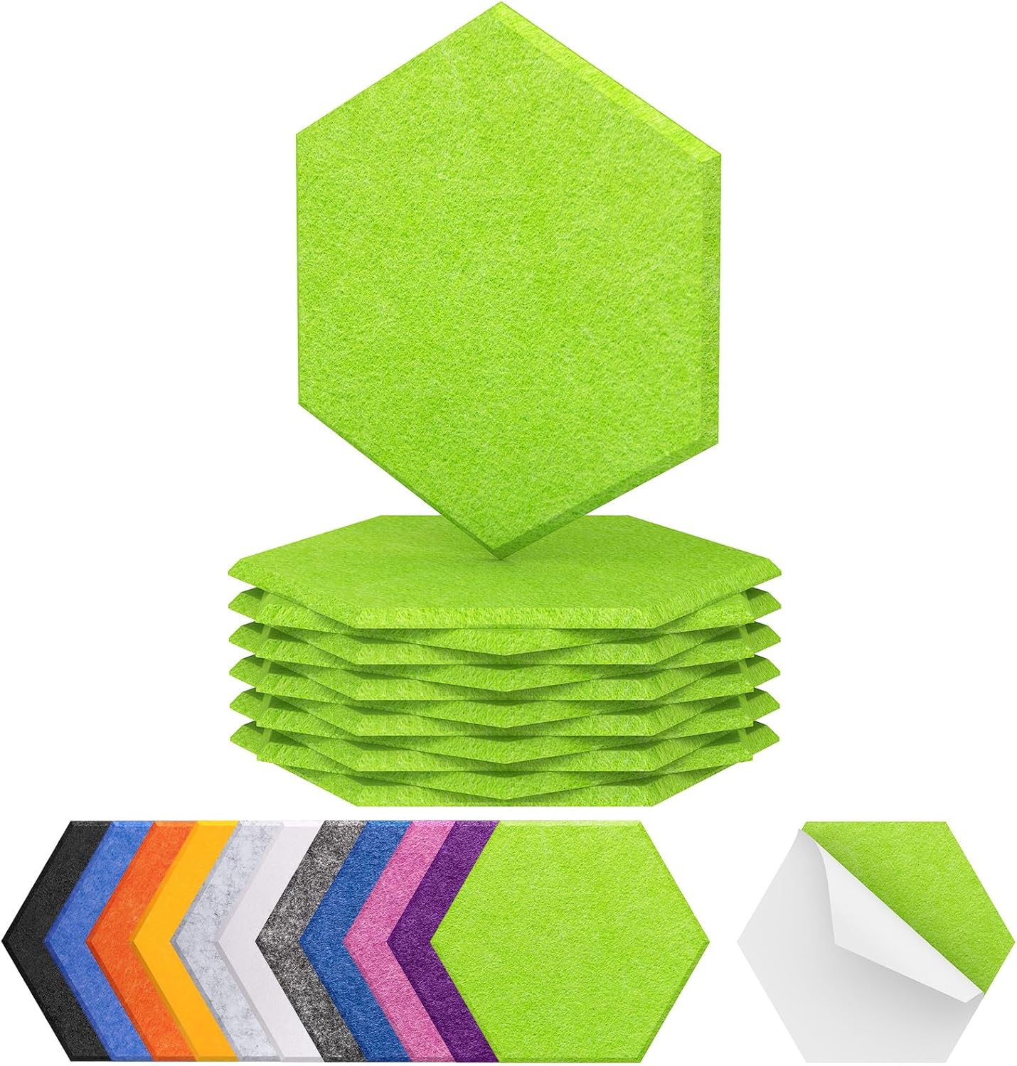 12 Pack Hexagon Acoustic Panels, TONOR High Density Sound Proof Panels ...