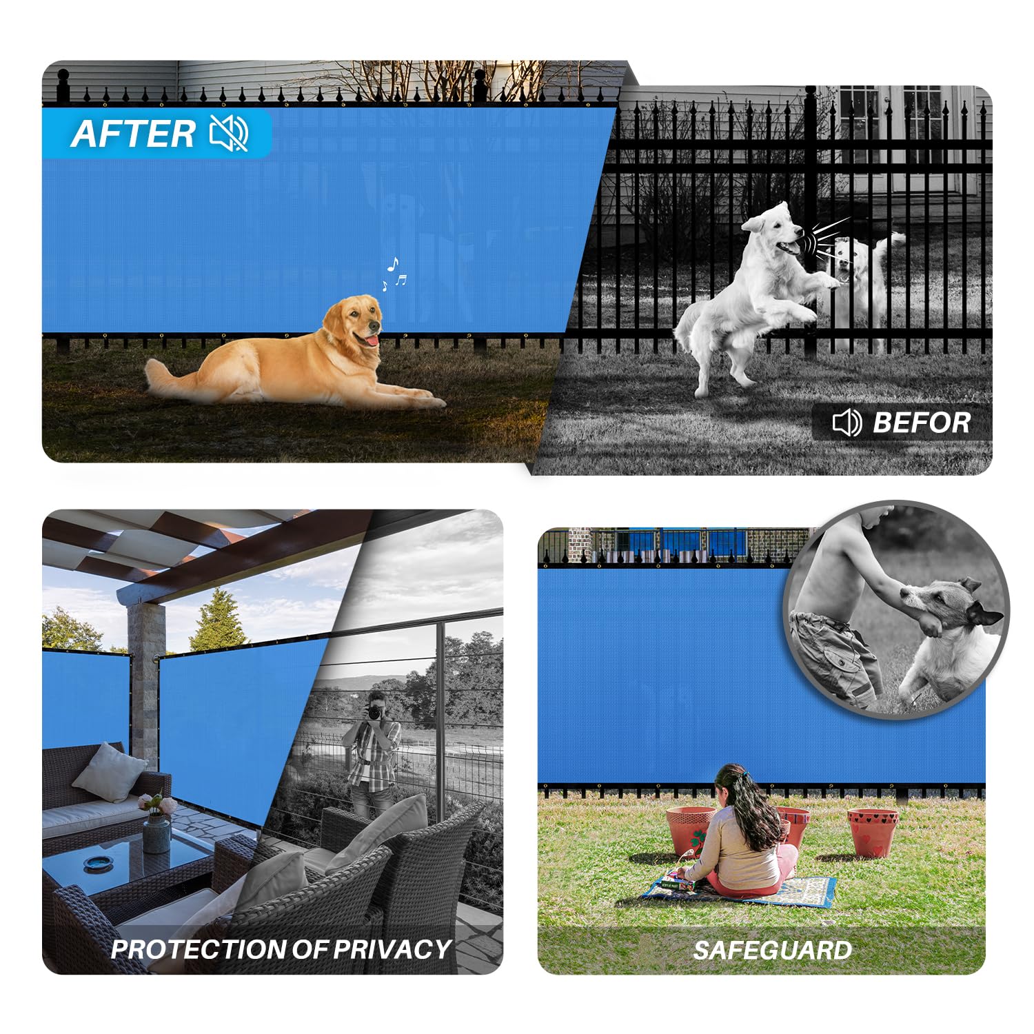 Snapklik.com : Patio Privacy Fence Screen 6 X 16 Outdoor Fence Cover ...