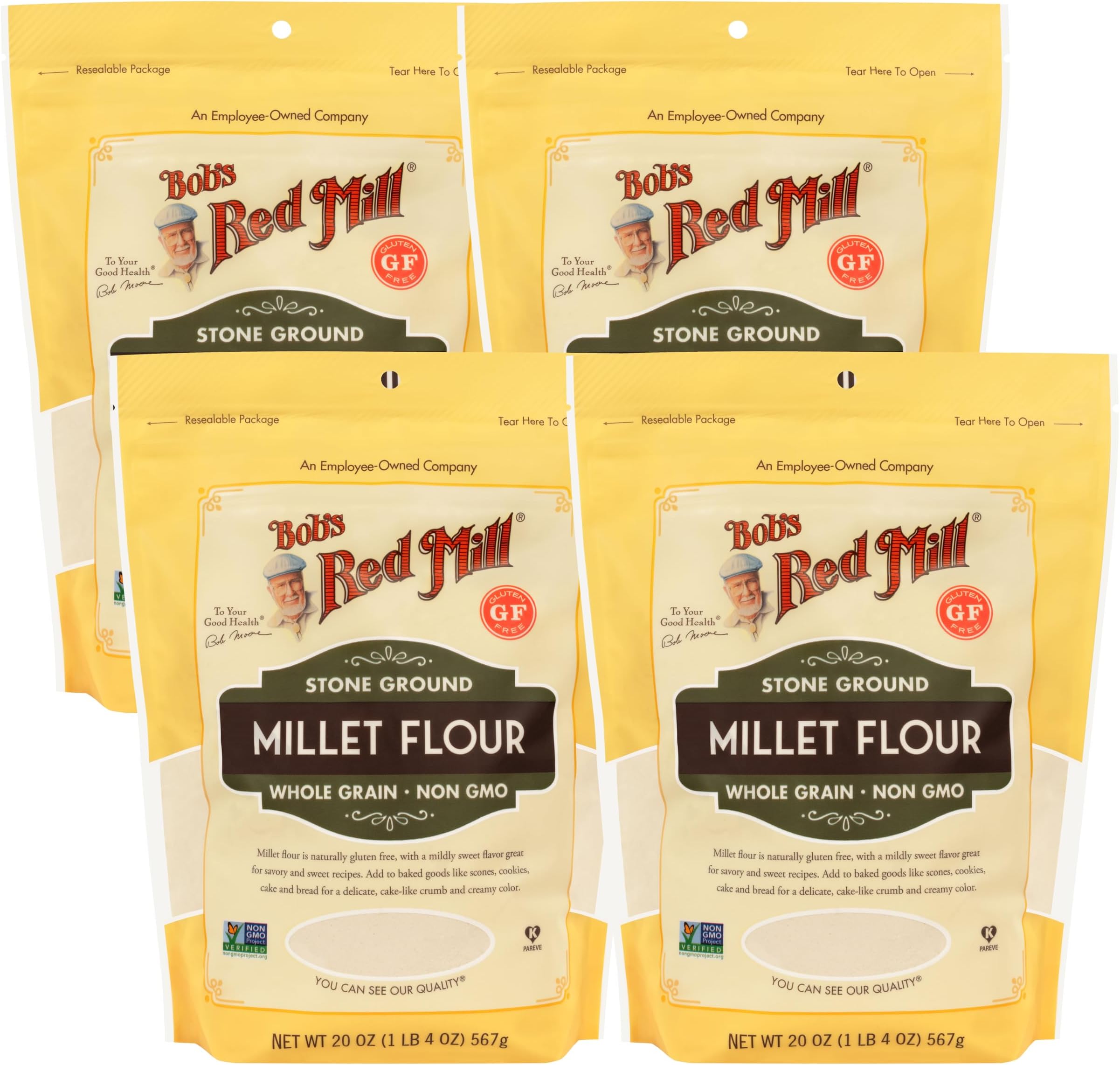 Amazon.com : Bob's Red Mill Whole Grain Millet, 28-ounce (Pack of 4 ...
